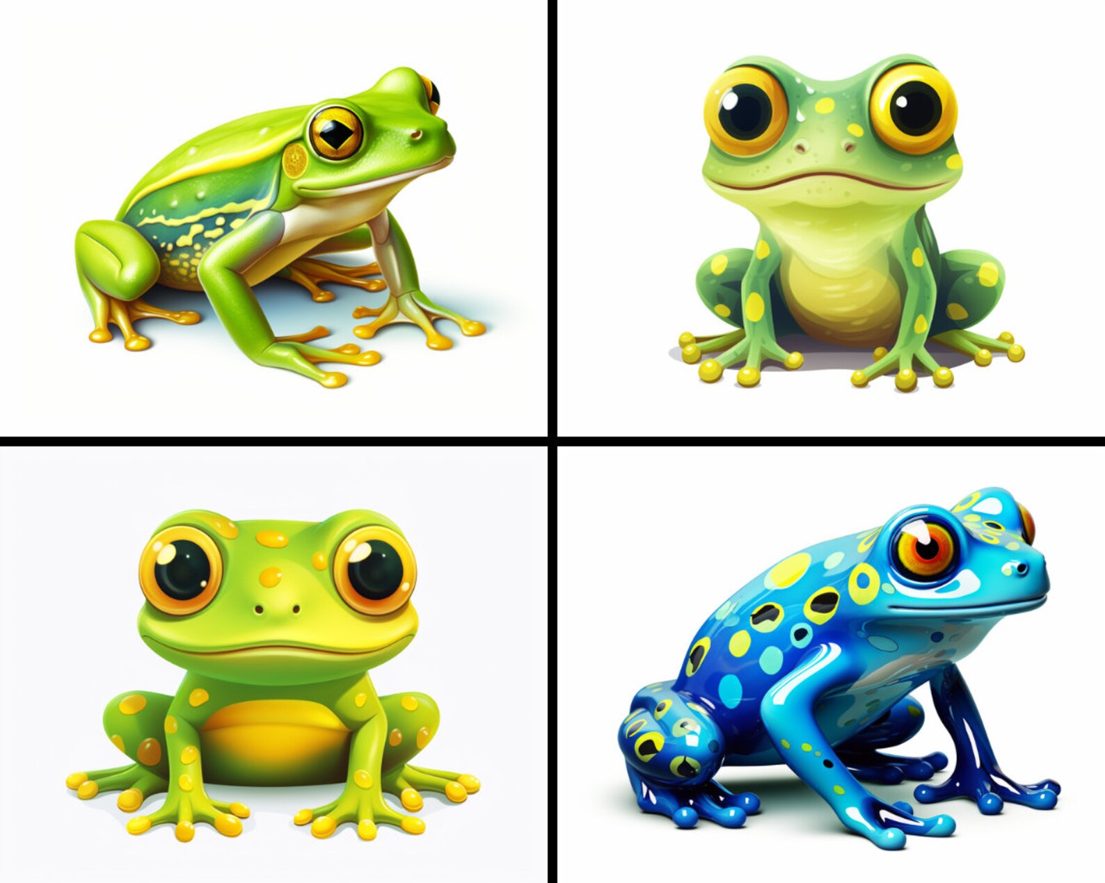 20 Frogs Clipart Frogs Jpg Files White Background Frog Clip Art Nature ...