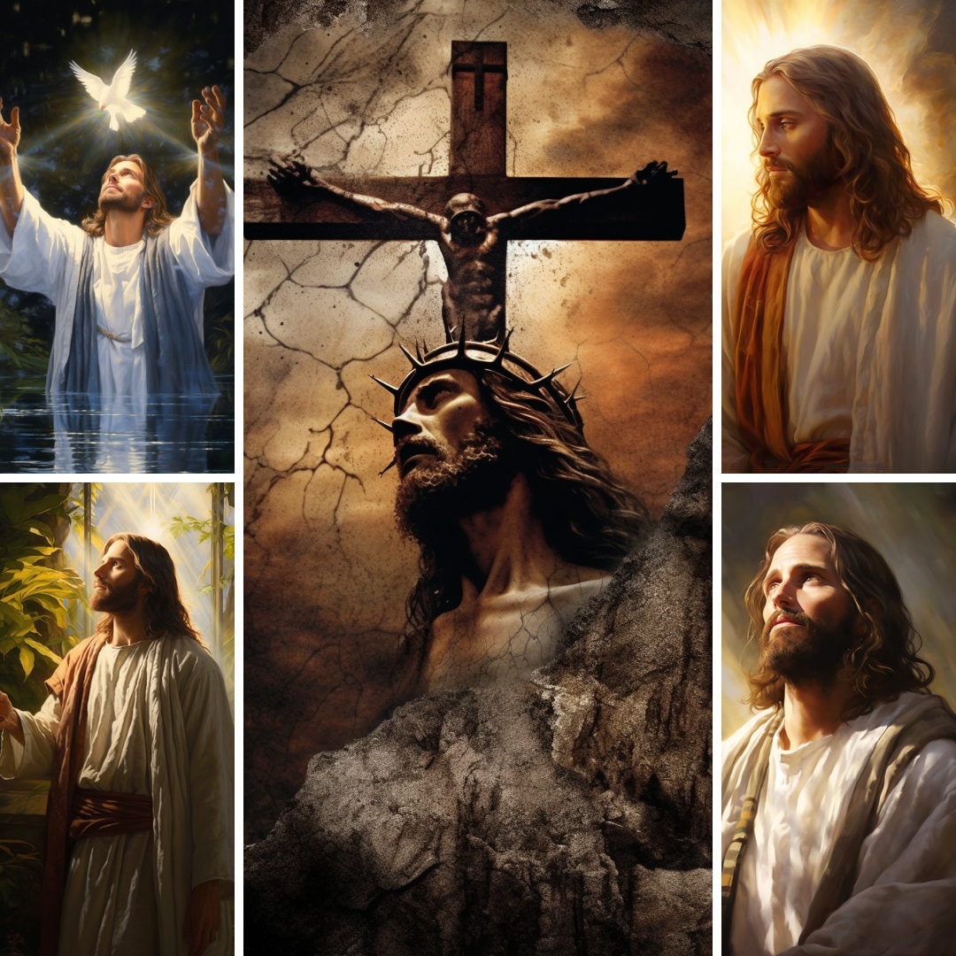 20 Jesus Christ Digital Art, Christian Art, Religious JPG, Sublimation ...