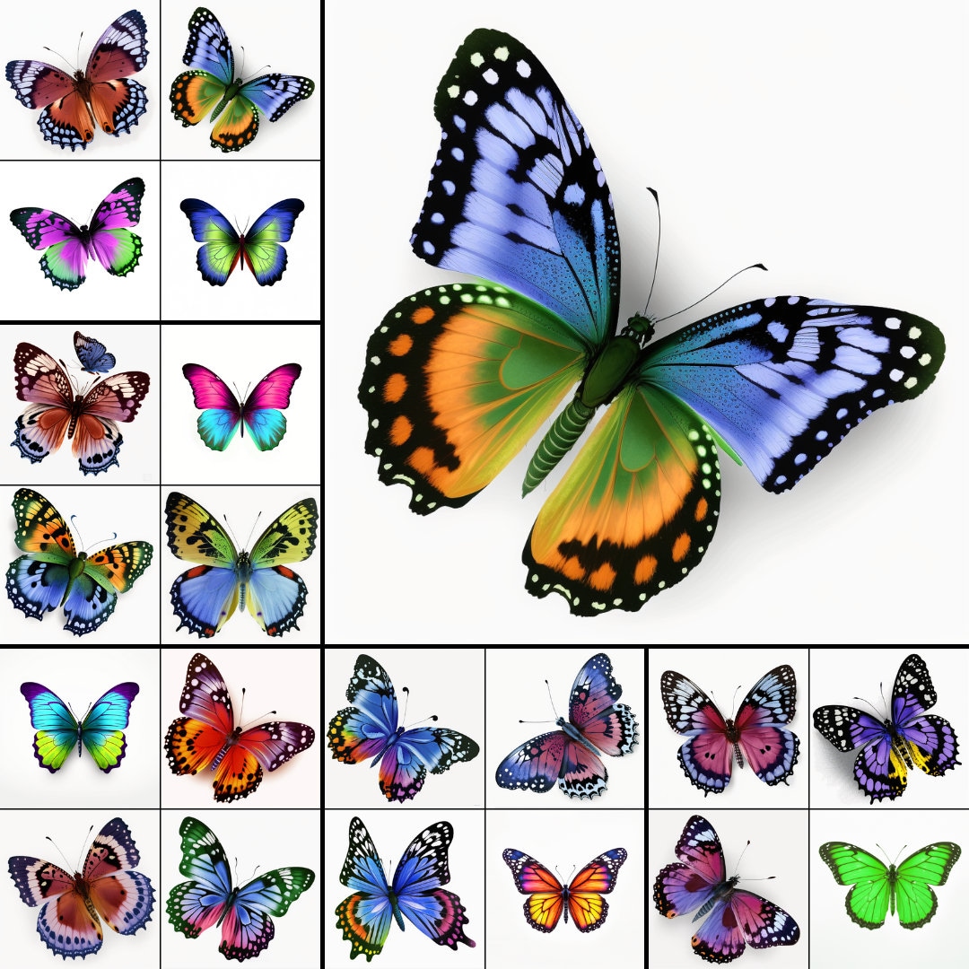 20 Butterfly Clipart Butterfly Png Files White Background Butterflies ...