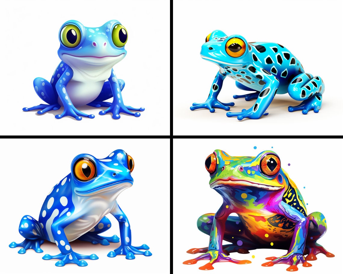 20 Frogs Clipart Frogs Jpg Files White Background Frog Clip Art Nature ...