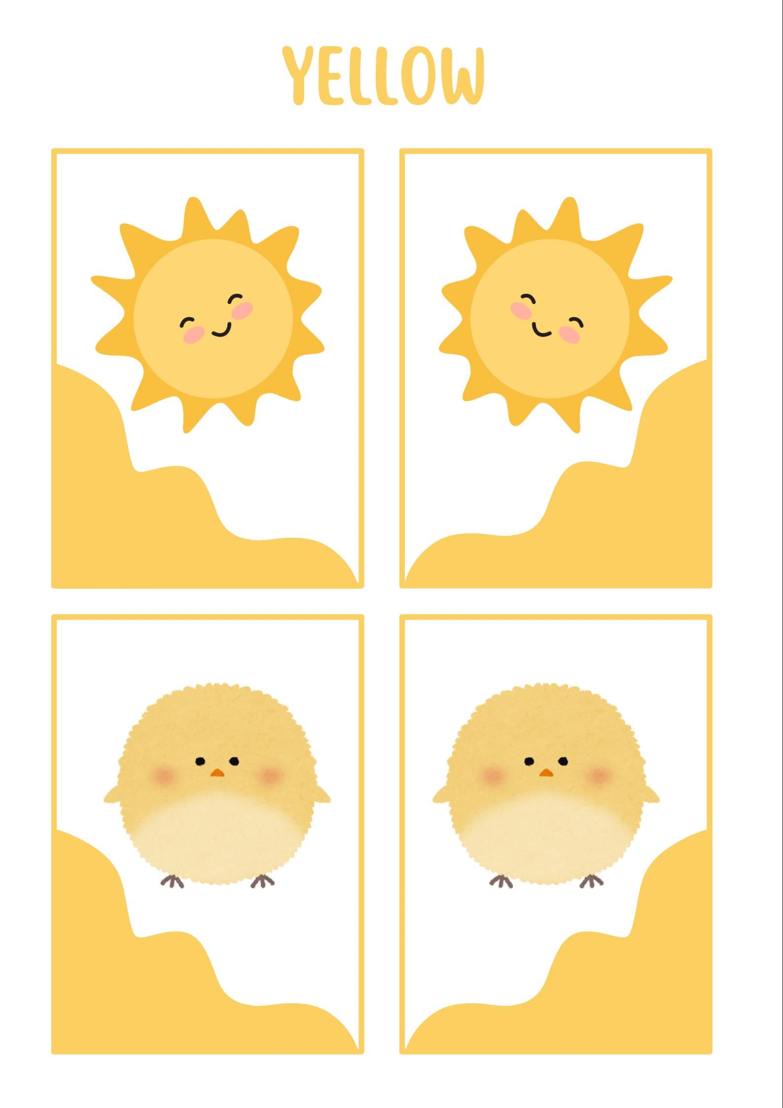 Colour Matching Cards - Etsy