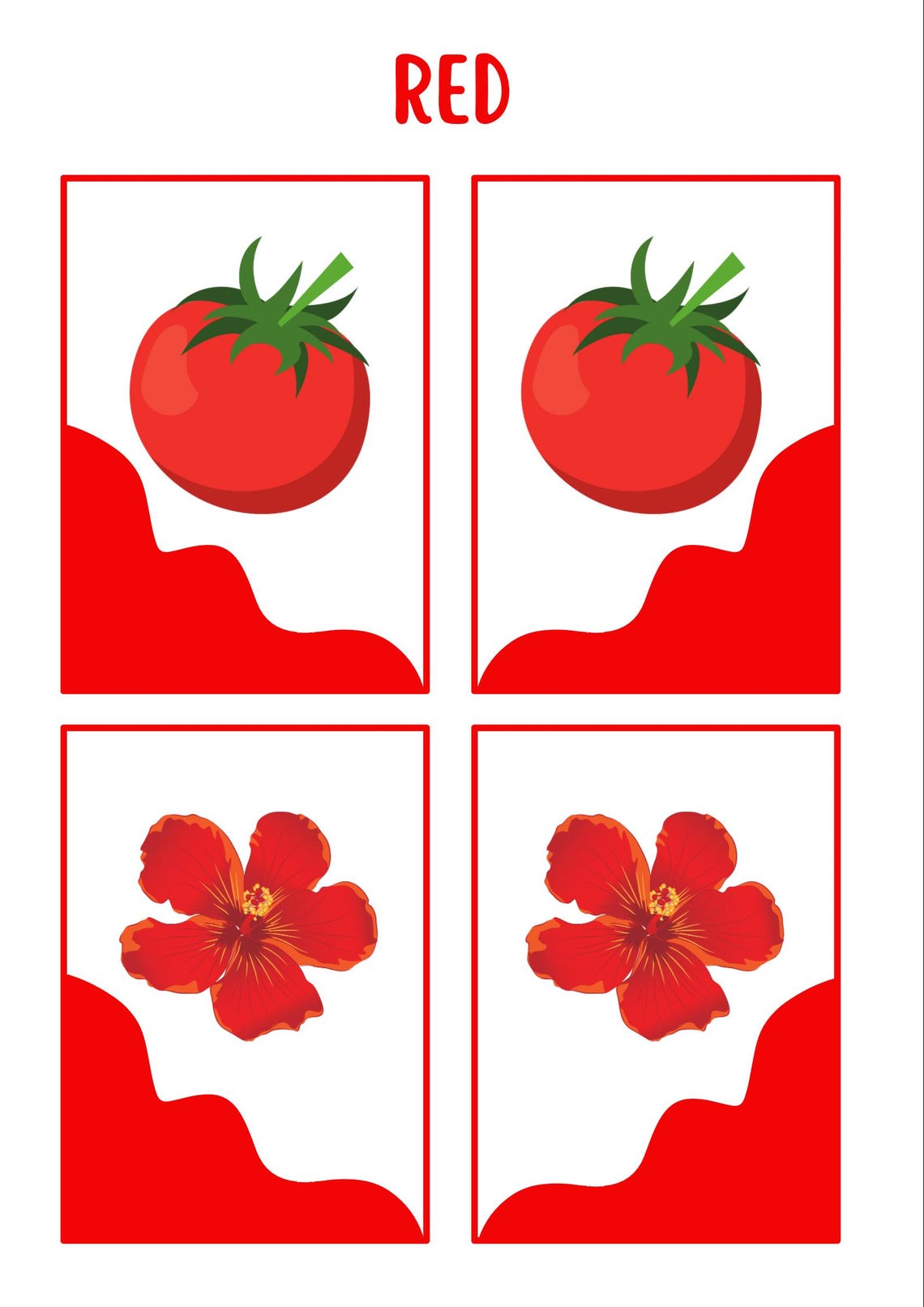 Colour Matching Cards - Etsy