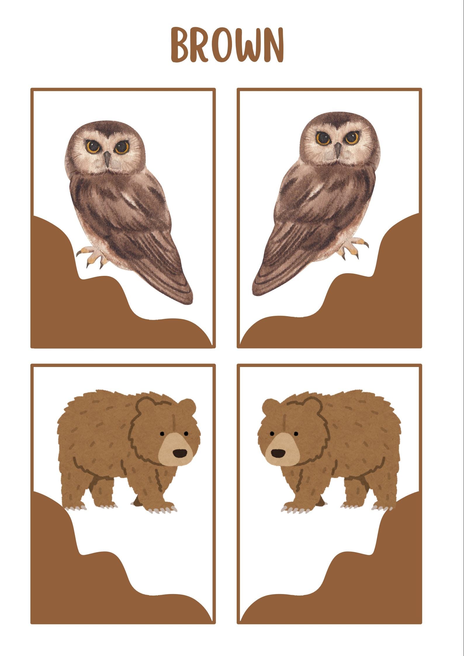 Colour Matching Cards - Etsy