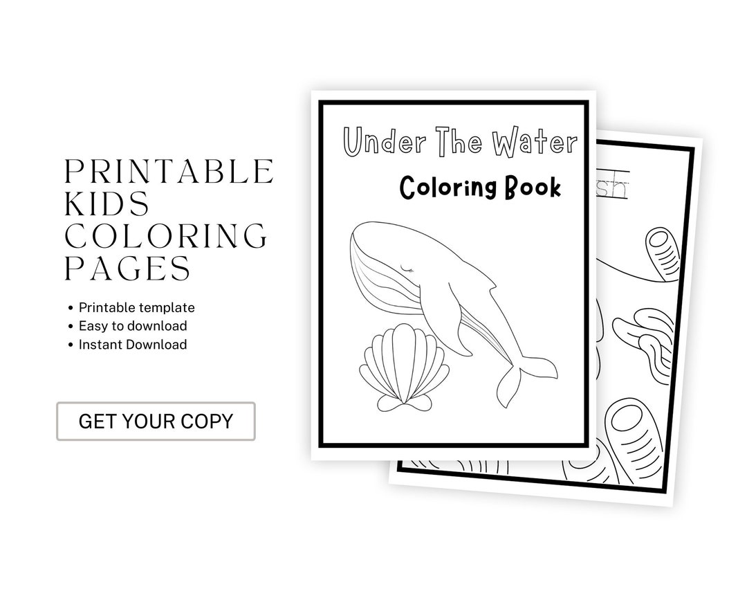 Under the Water Colouring Pages Coloring Fun Colouring - Etsy