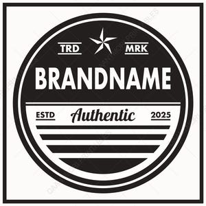 Vintage Badge Logo Bundle, Round Logo Badge Editable Logo Template ...