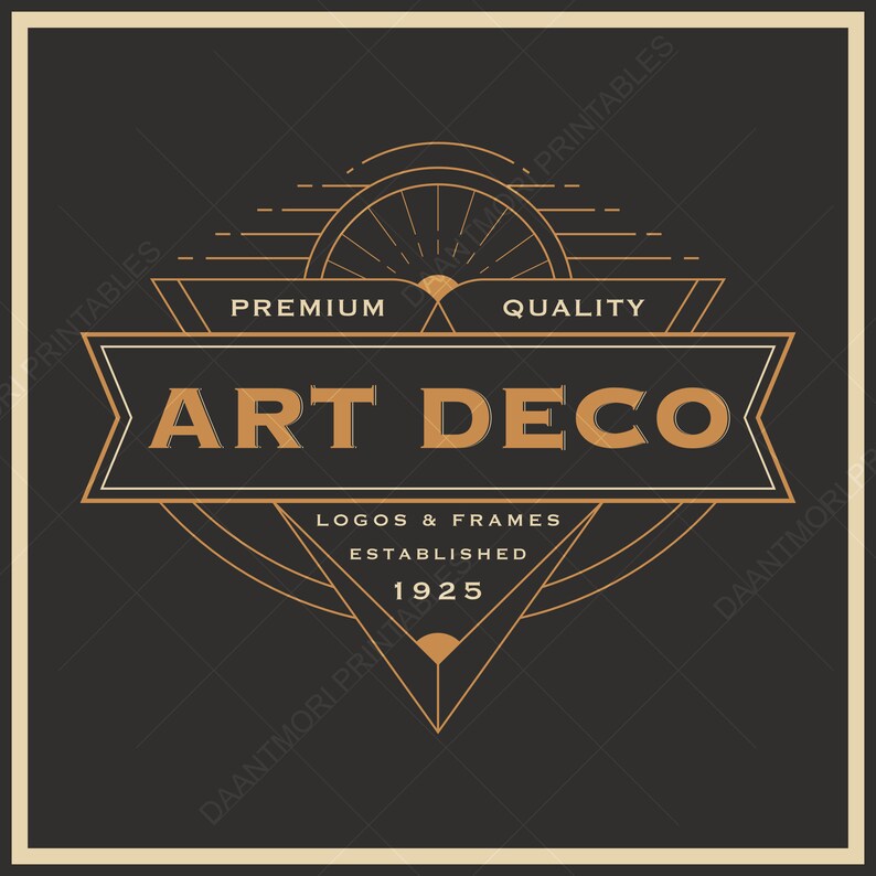 Art Deco Logo Frames: Editable SVG Design Bundle (digital Download) - Etsy
