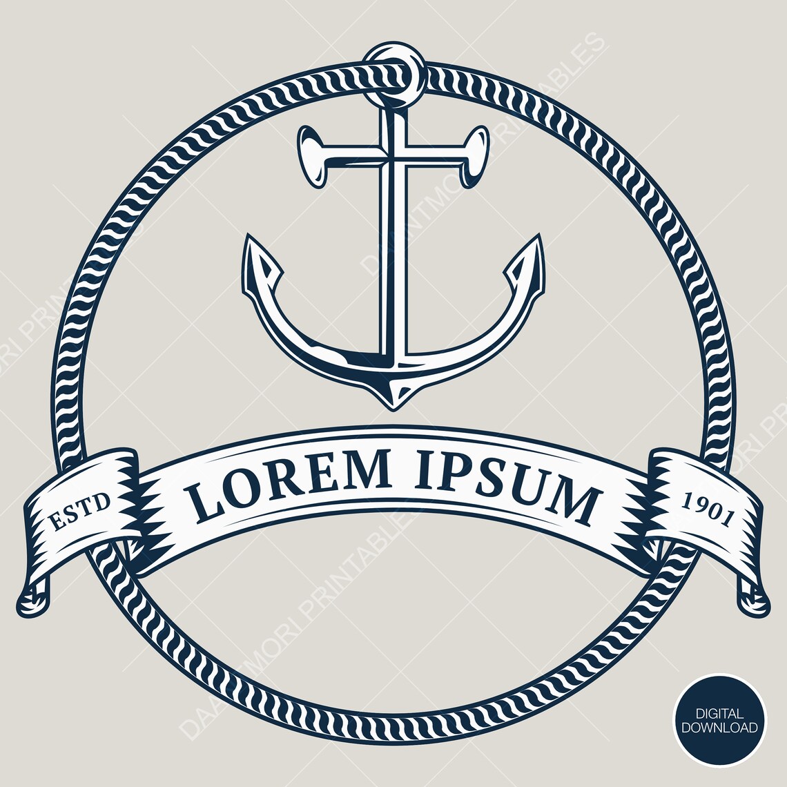 Nautical Logo Templates: Editable Marine SVG Bundle (digital Download ...
