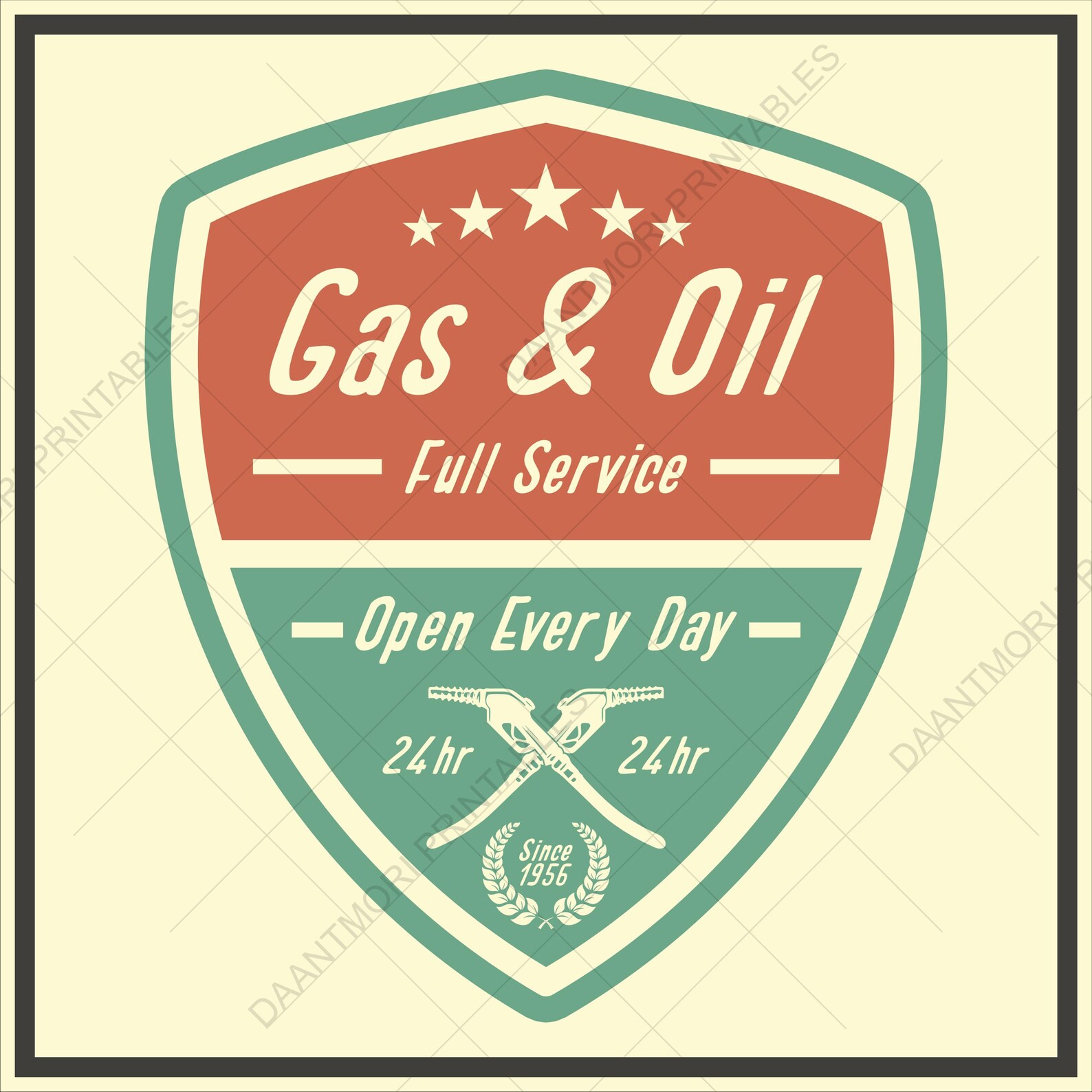 Vintage 50s Gas Station Logos, Retro Oil Labels (digital Download) - Etsy