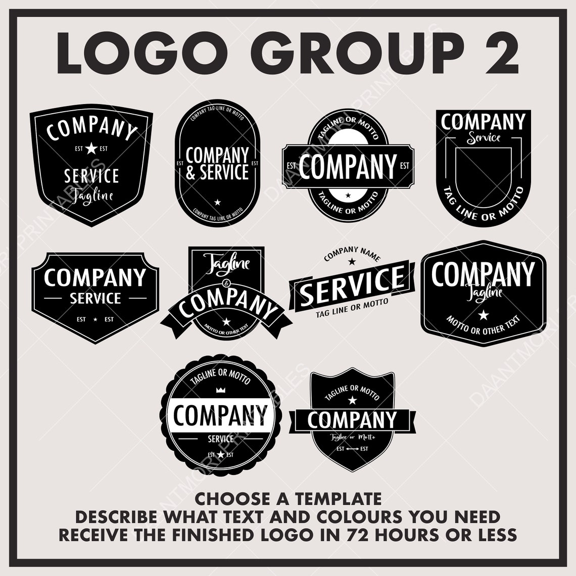 Custom Logo Badge, Personalised Company Logo, Made to Order Logo ...