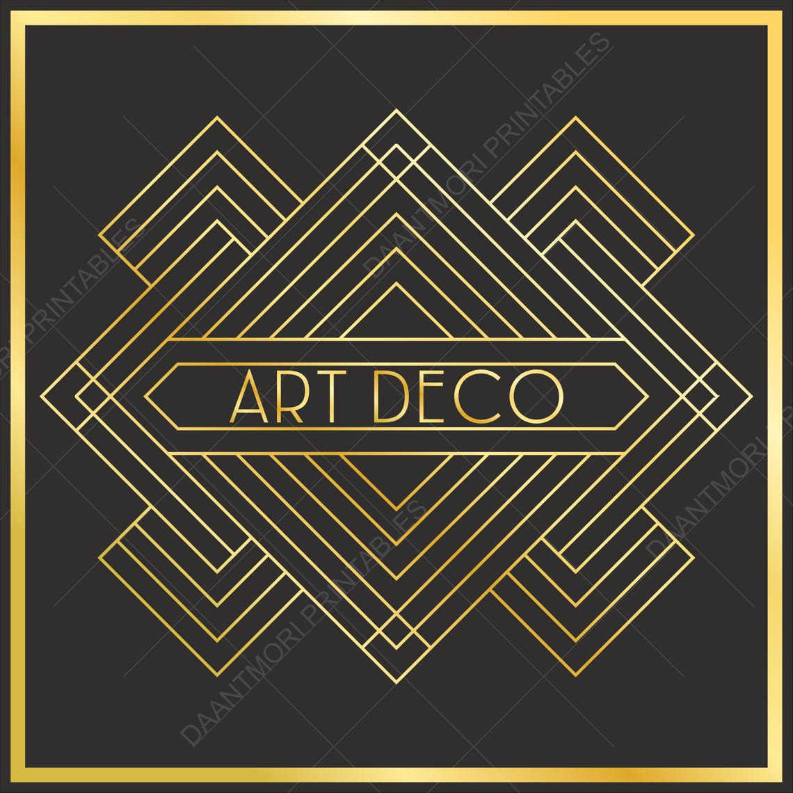 Art Deco Logo Frames: Geometric Borders Bundle (digital Download) - Etsy