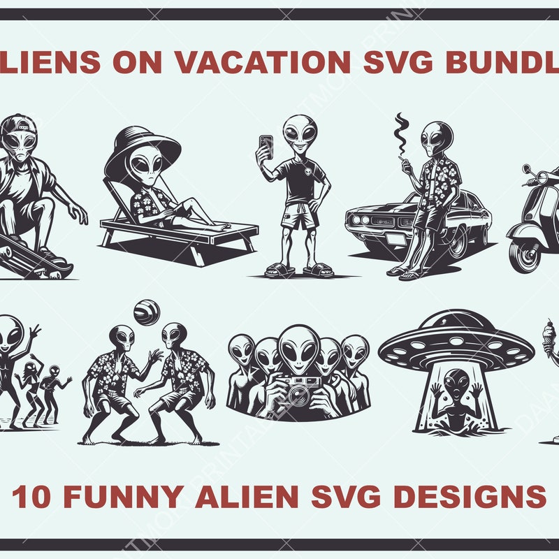 Alien Svg - Etsy