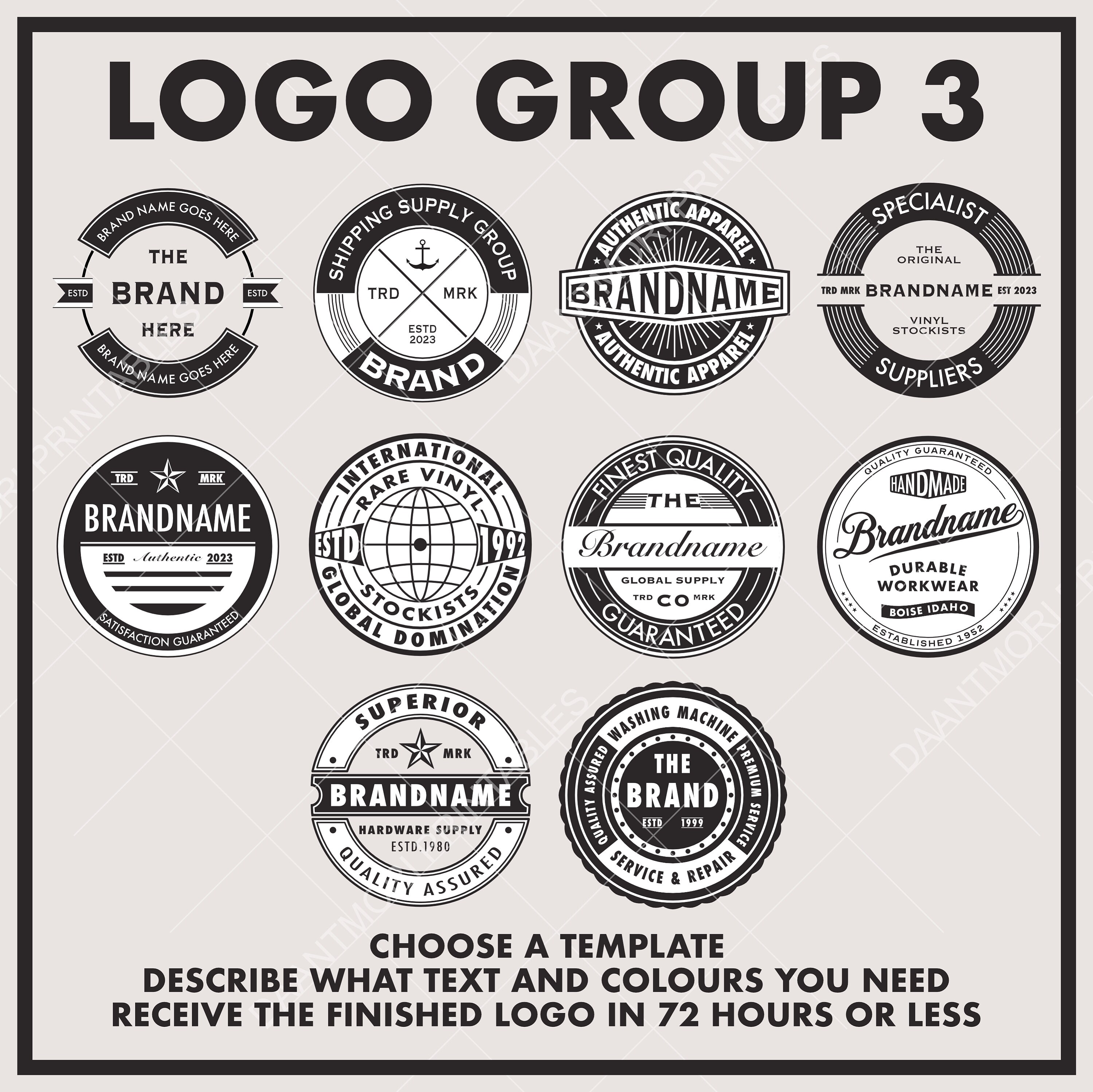 Custom Logo Badge, Personalised Company Logo, Made to Order Logo ...