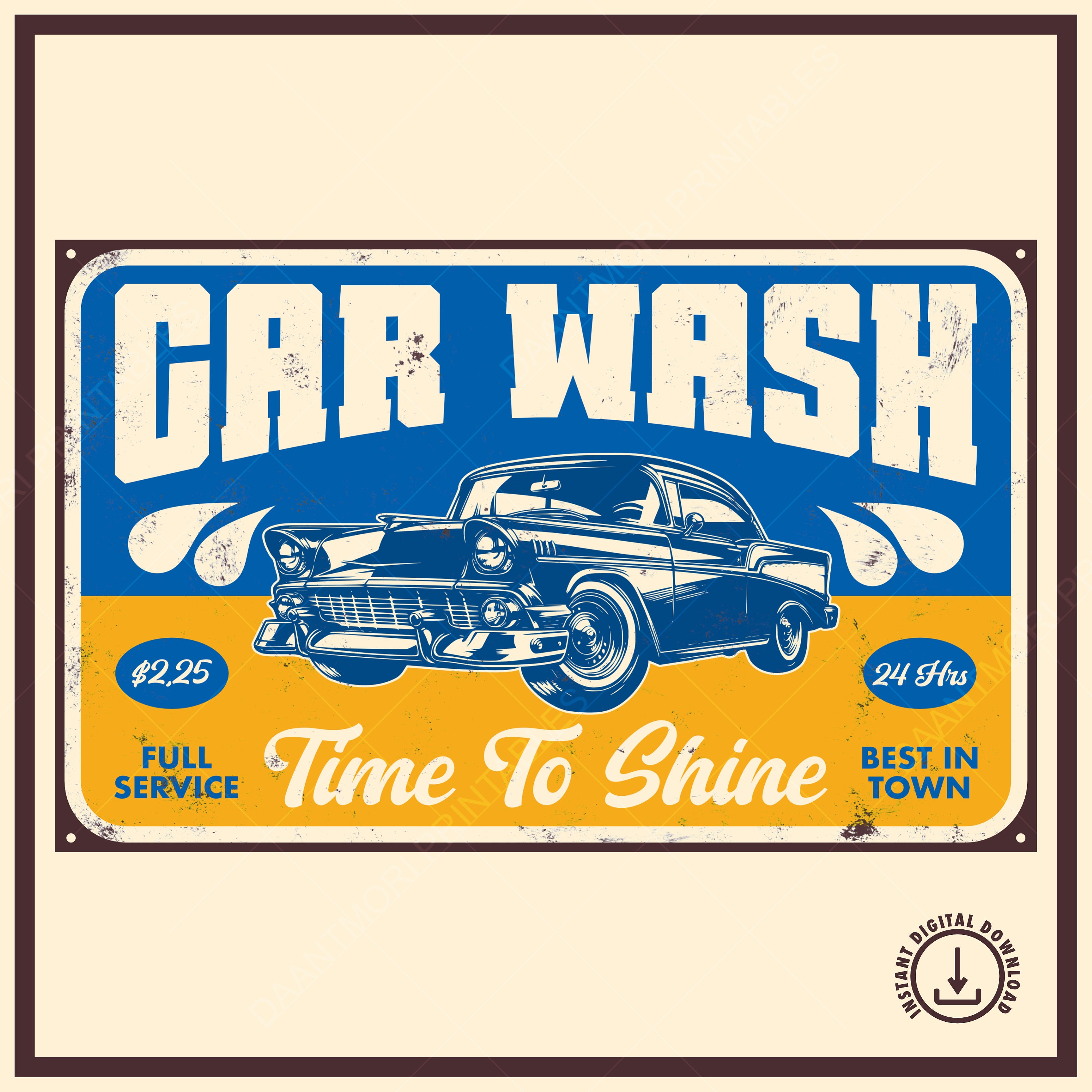 Vintage Garage Signs: Retro Automotive Advertising Art (PNG, SVG) - Etsy