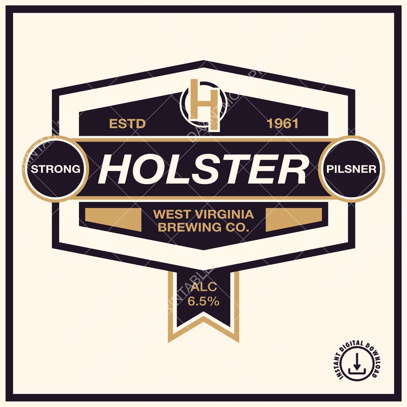 Vintage Beer Bottle Label Templates: Editable Text Lager Logos (SVG ...