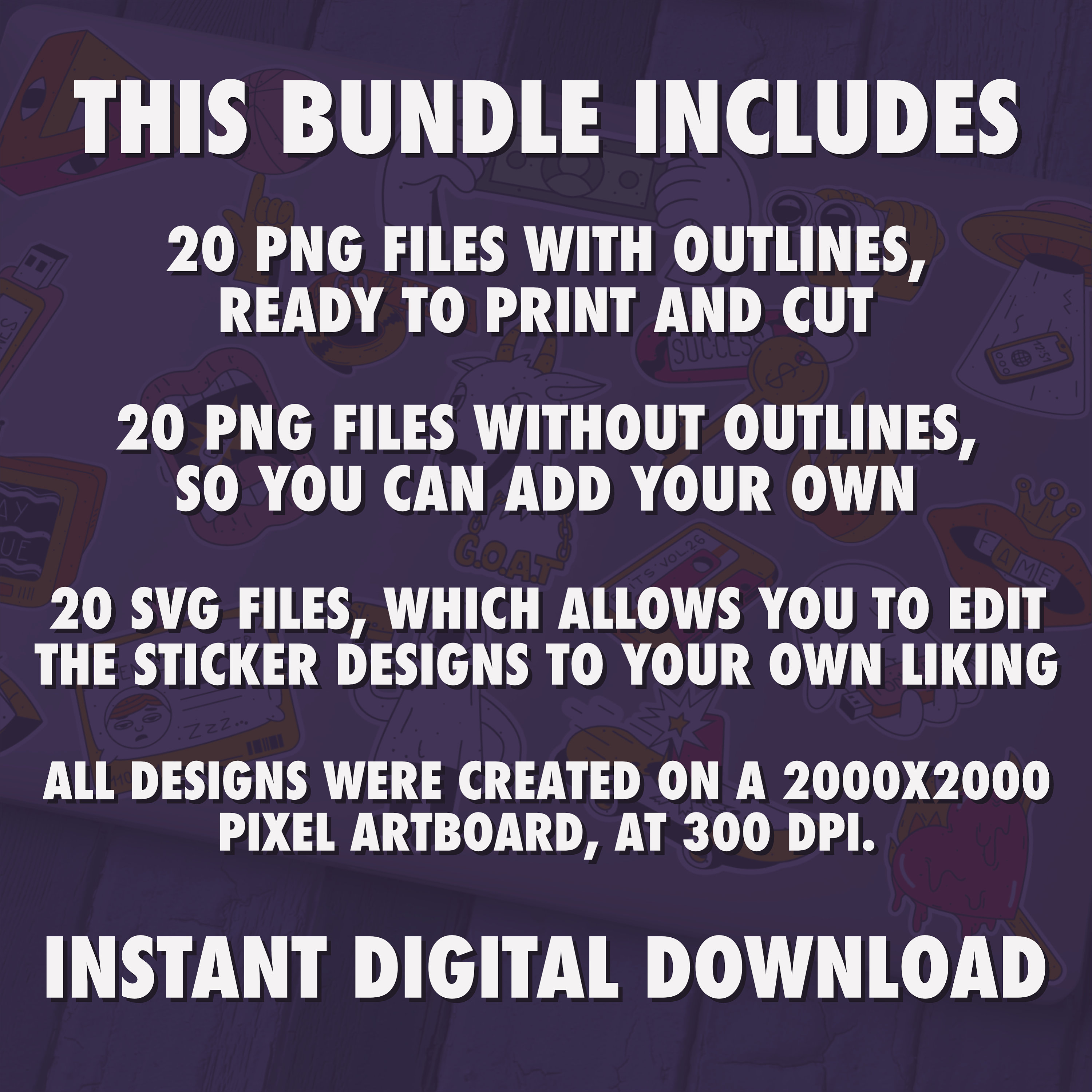 Cartoon PNG Sticker Bundle, Social Cartoon Doodle Stickers, Humorous ...