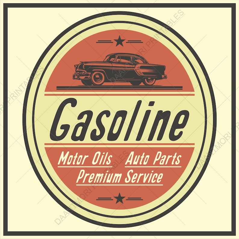 Vintage 50s Gas Station Logos, Retro Oil Labels (digital Download) - Etsy