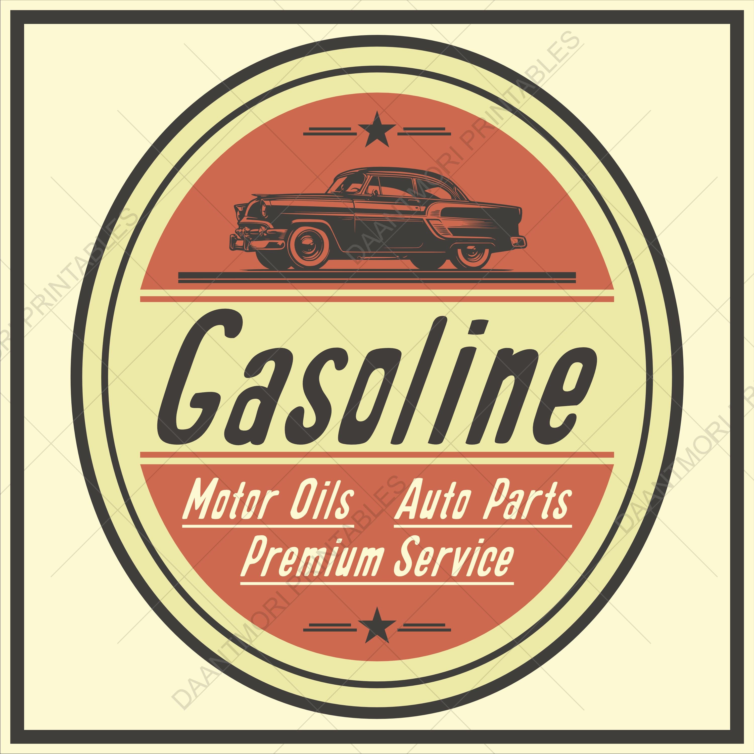 Vintage 50s Gas Station Logos, Retro Oil Labels (digital Download) - Etsy