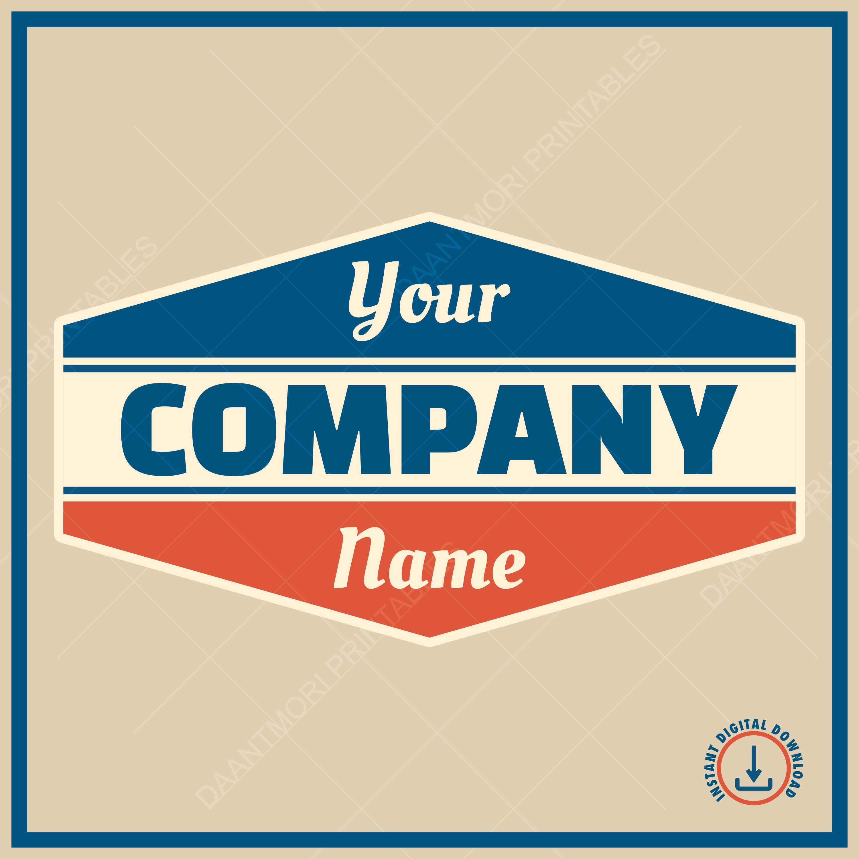 Retro Logo Badge Templates: Editable Vintage Company Logos (SVG, PNG ...