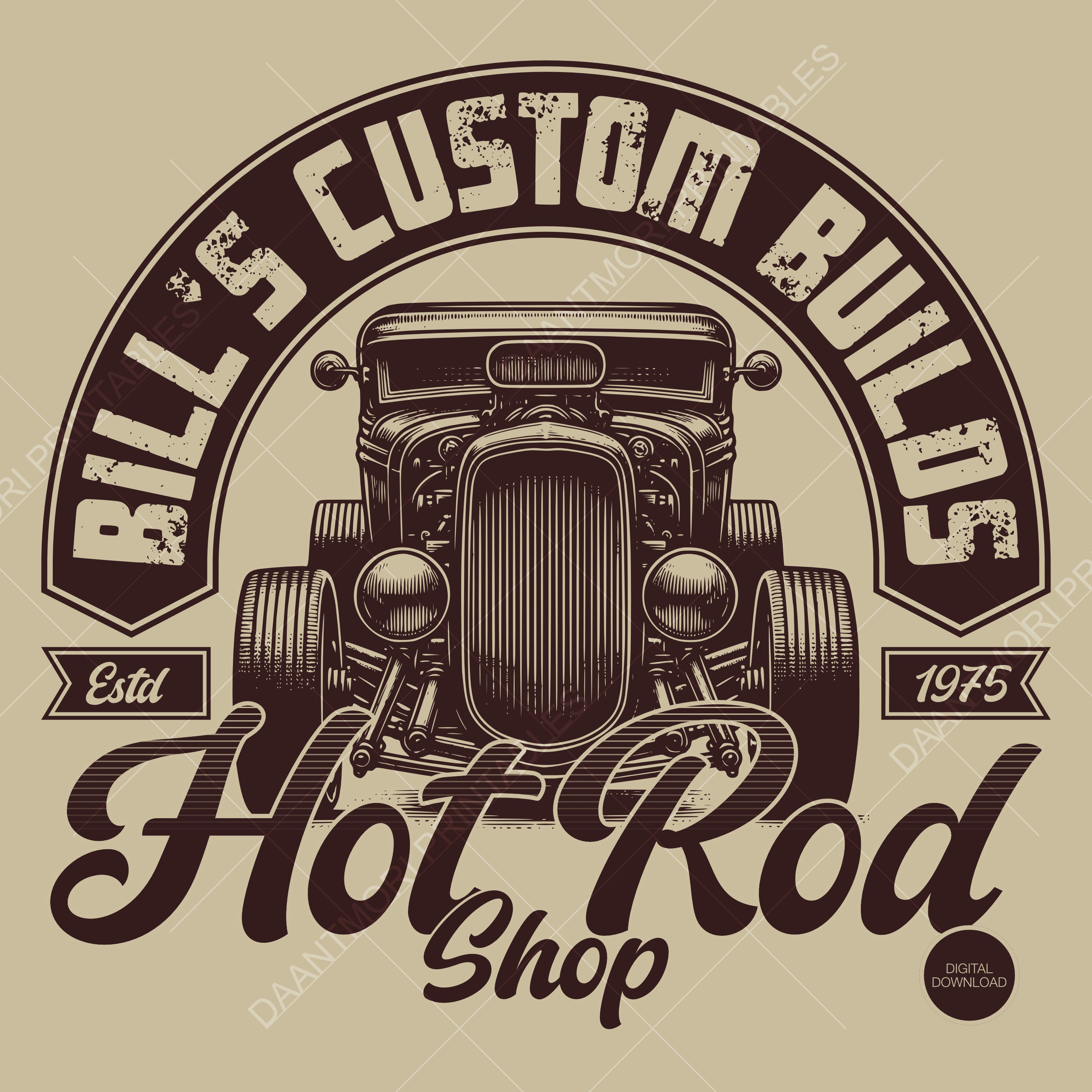 Retro Garage Logo Bundle: 50s Style Designs (digital Download SVG/PNG ...