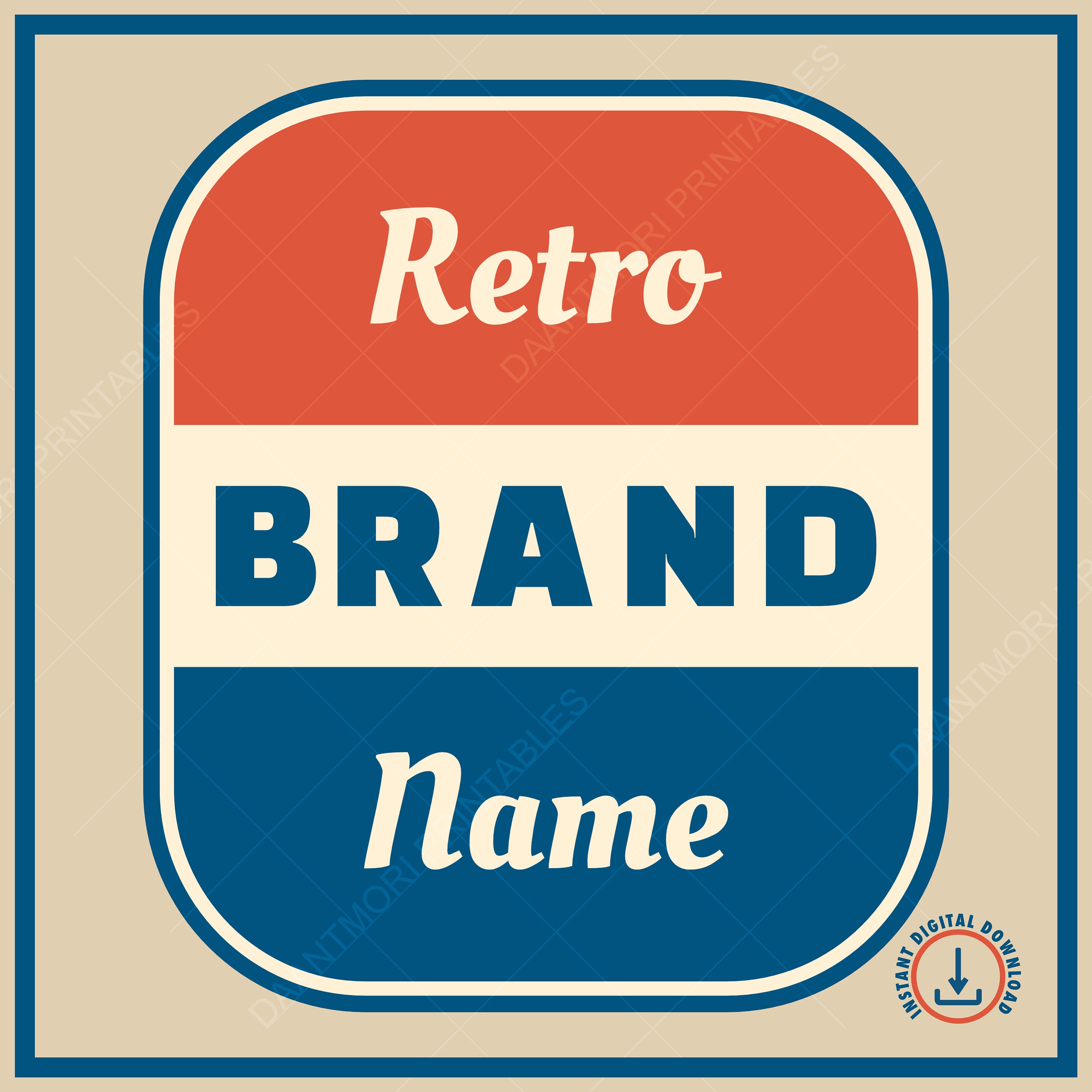 Retro Logo Badge Templates: Editable Vintage Company Logos (SVG, PNG ...
