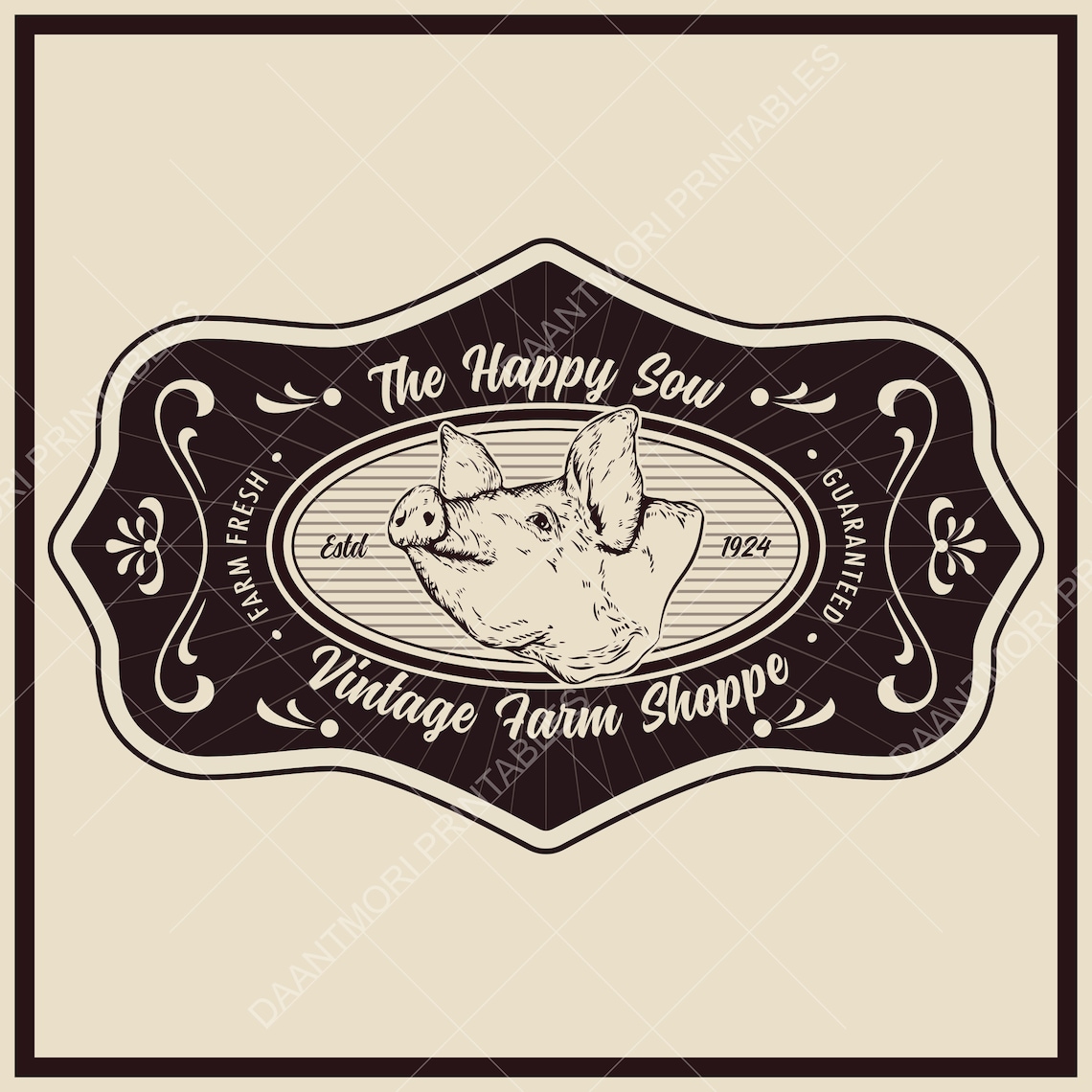 Vintage Farm Logo Bundle: Editable Agriculture Logos (digital Download ...
