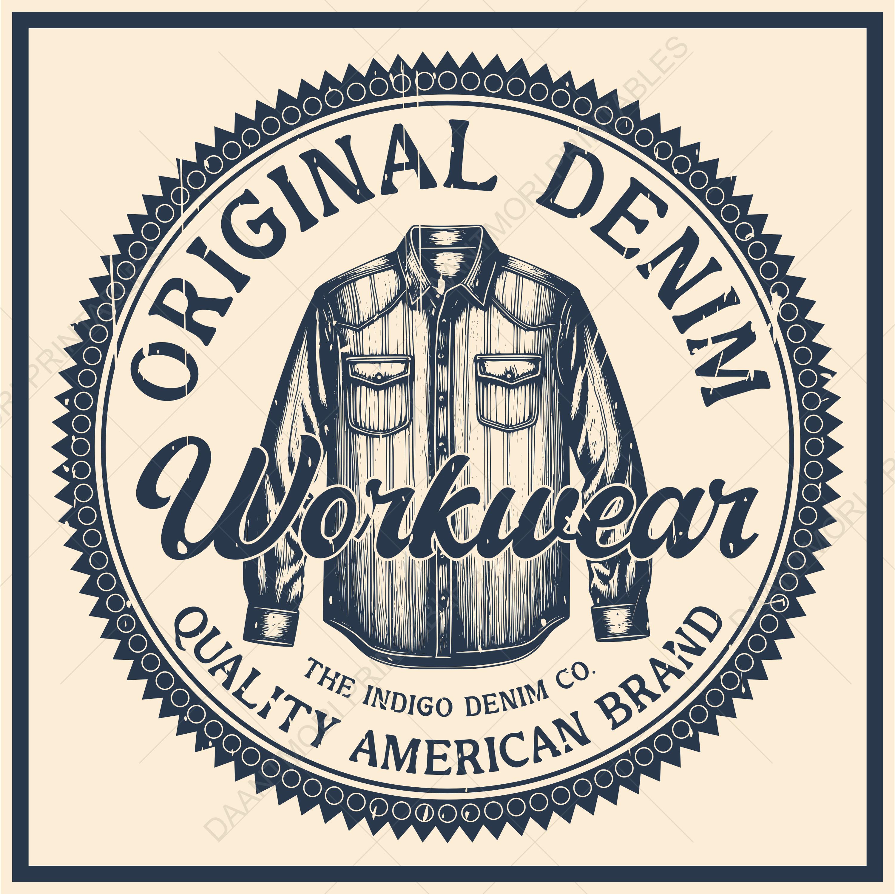 Vintage Clothing Label Bundle: Editable Retro Logo Designs (digital ...