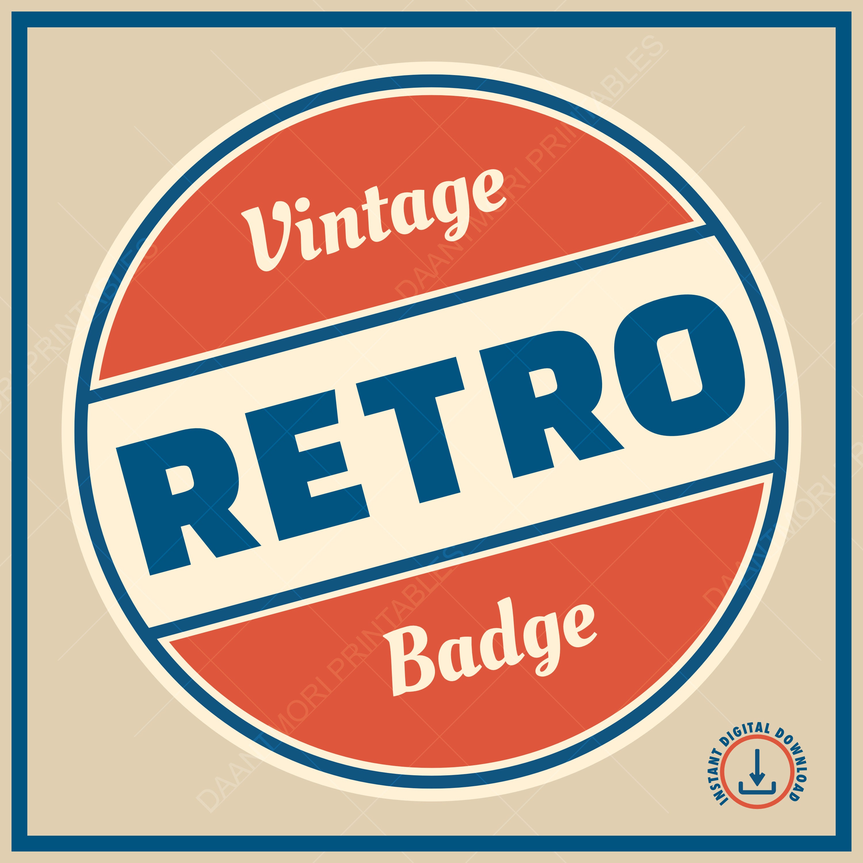 Retro Logo Badge Templates: Editable Vintage Company Logos (SVG, PNG ...