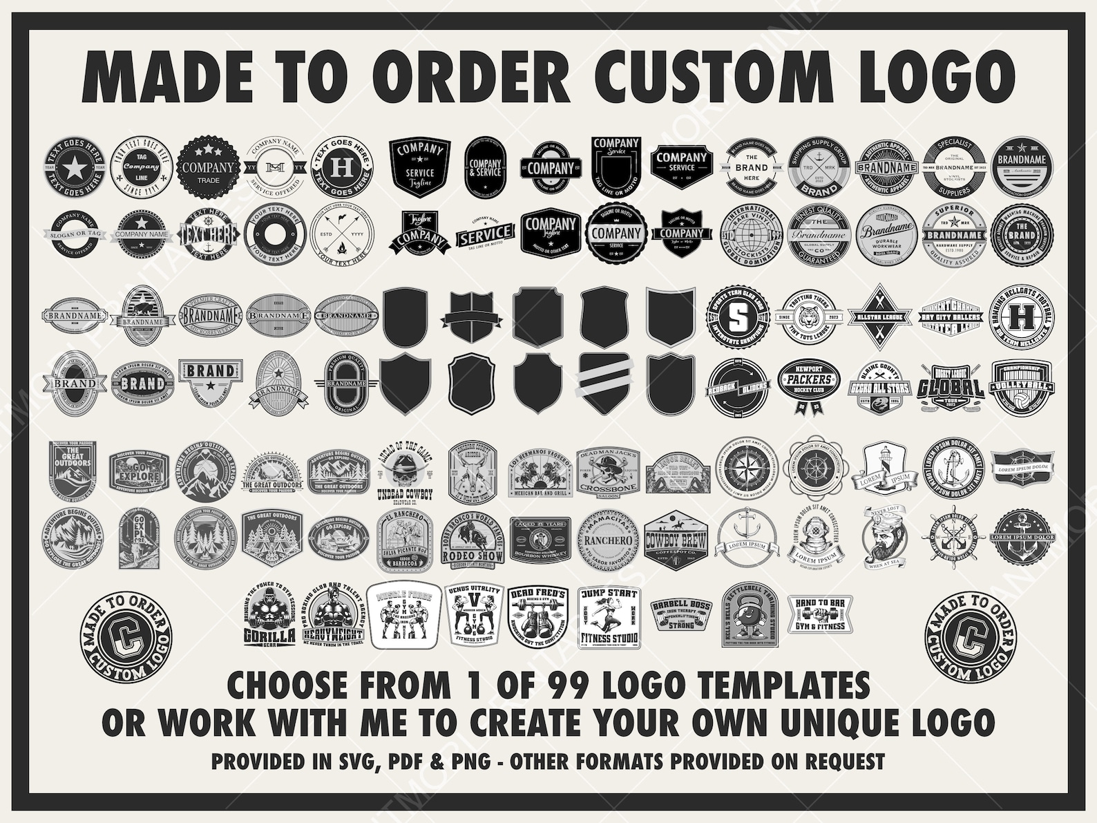 Custom Logo Badge, Personalised Company Logo, Made to Order Logo ...