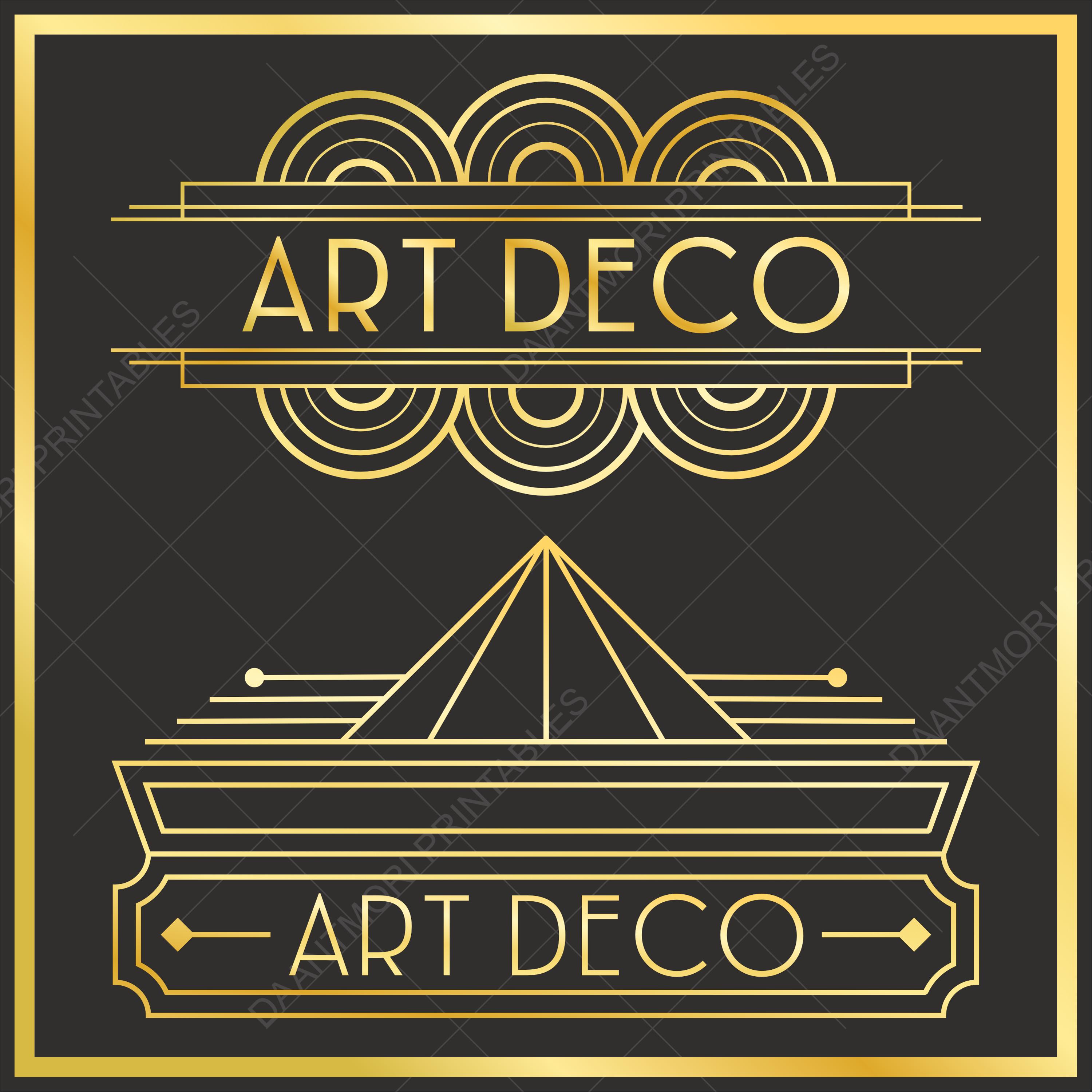 Art Deco Logo Frames: Geometric Borders Bundle (digital Download) - Etsy