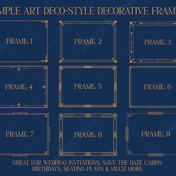 Art Deco Border - Etsy