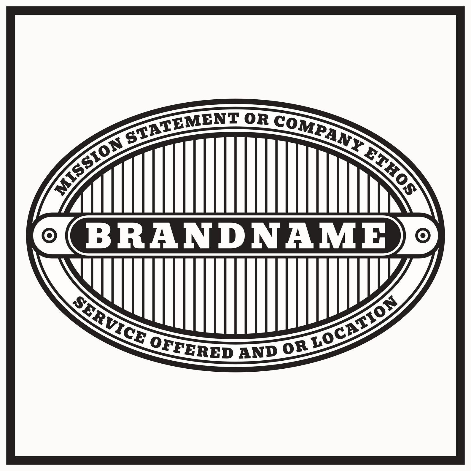 Vintage Oval Logo Badge Bundle: Editable Emblem Designs (digital ...