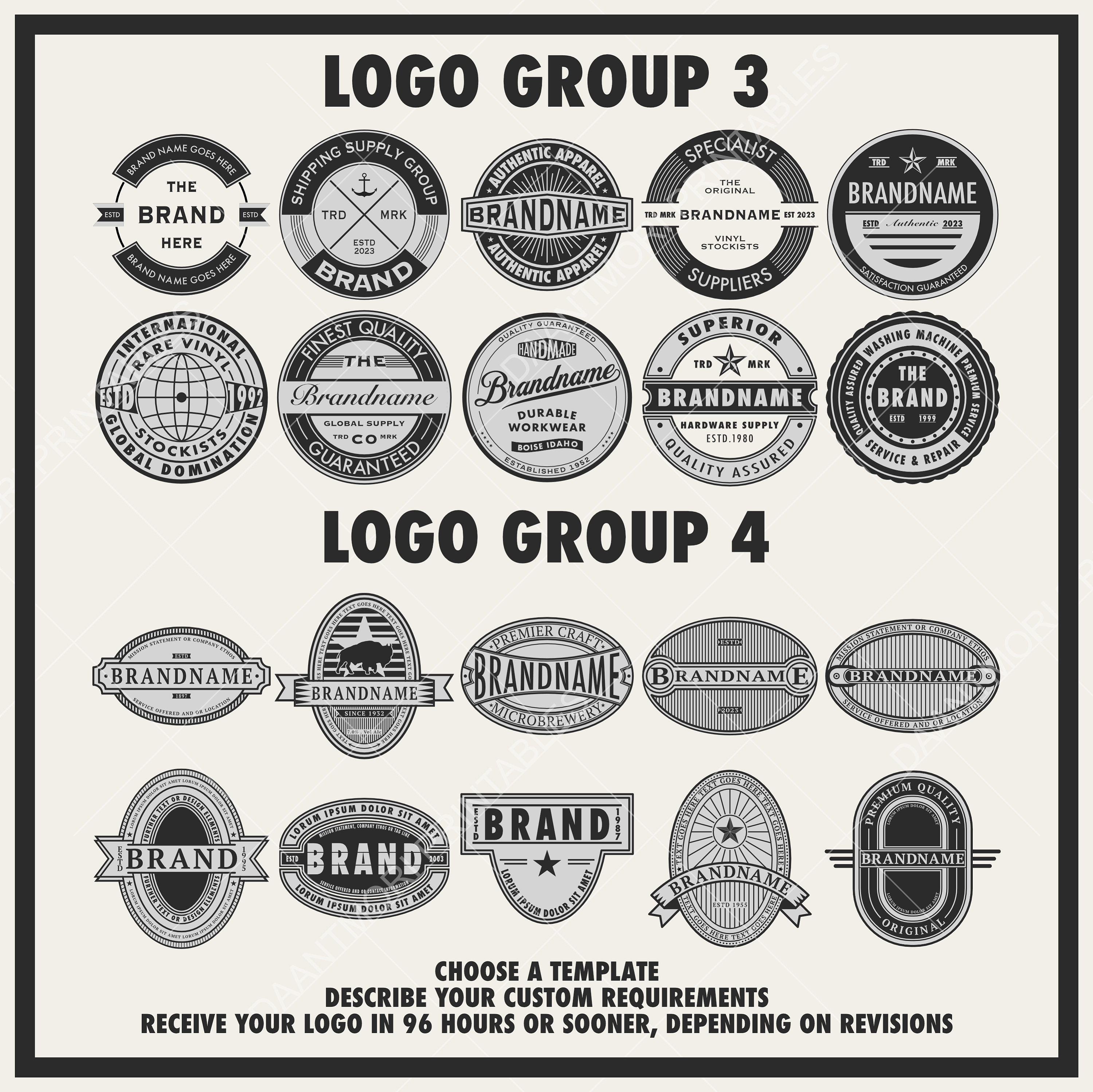 Custom Logo Badge, Personalised Company Logo, Made to Order Logo ...