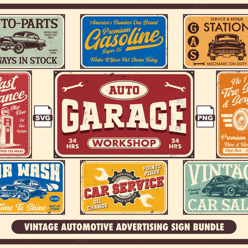 Vintage Garage Signs - Etsy