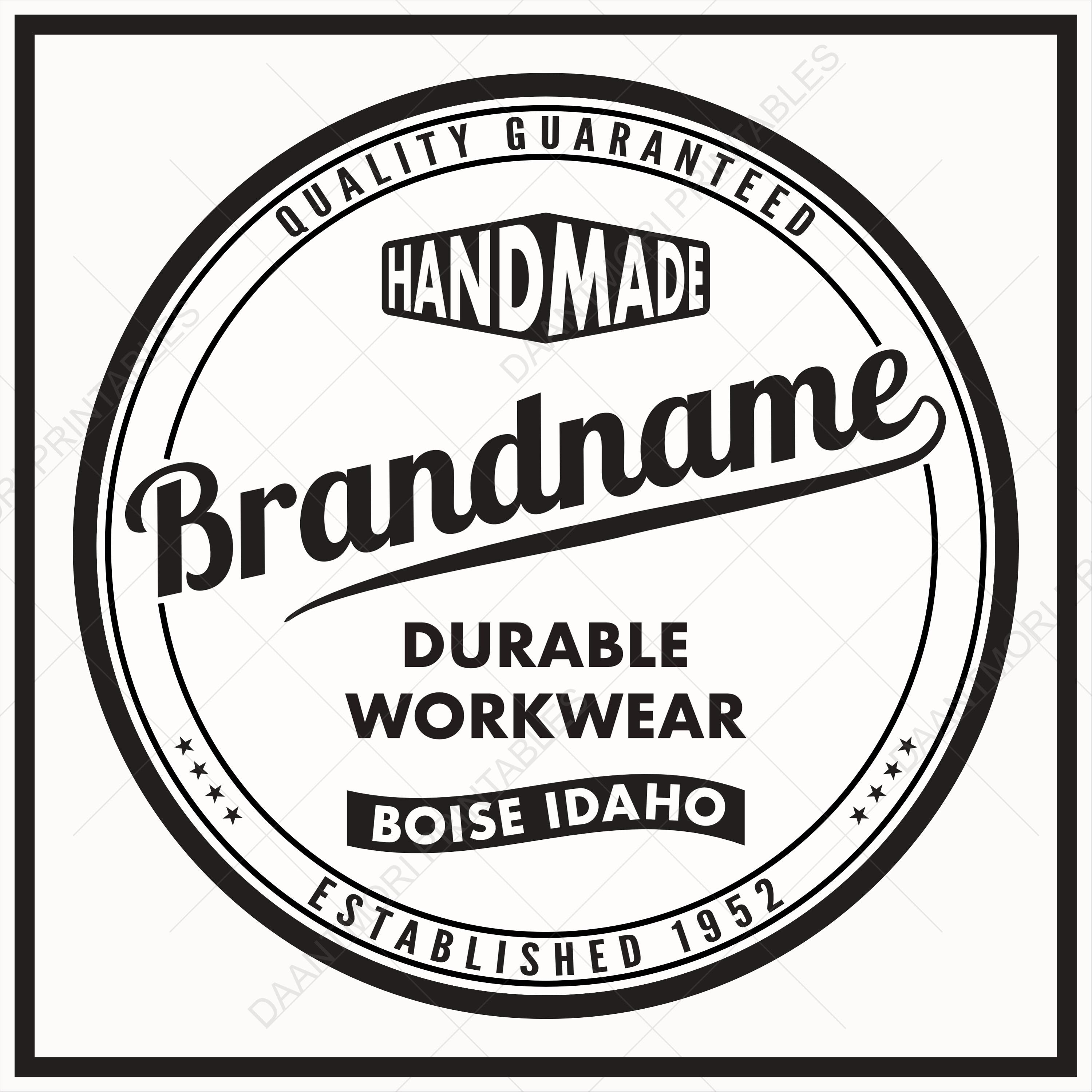 Vintage Badge Logo Bundle, Round Logo Badge Editable Logo Template ...