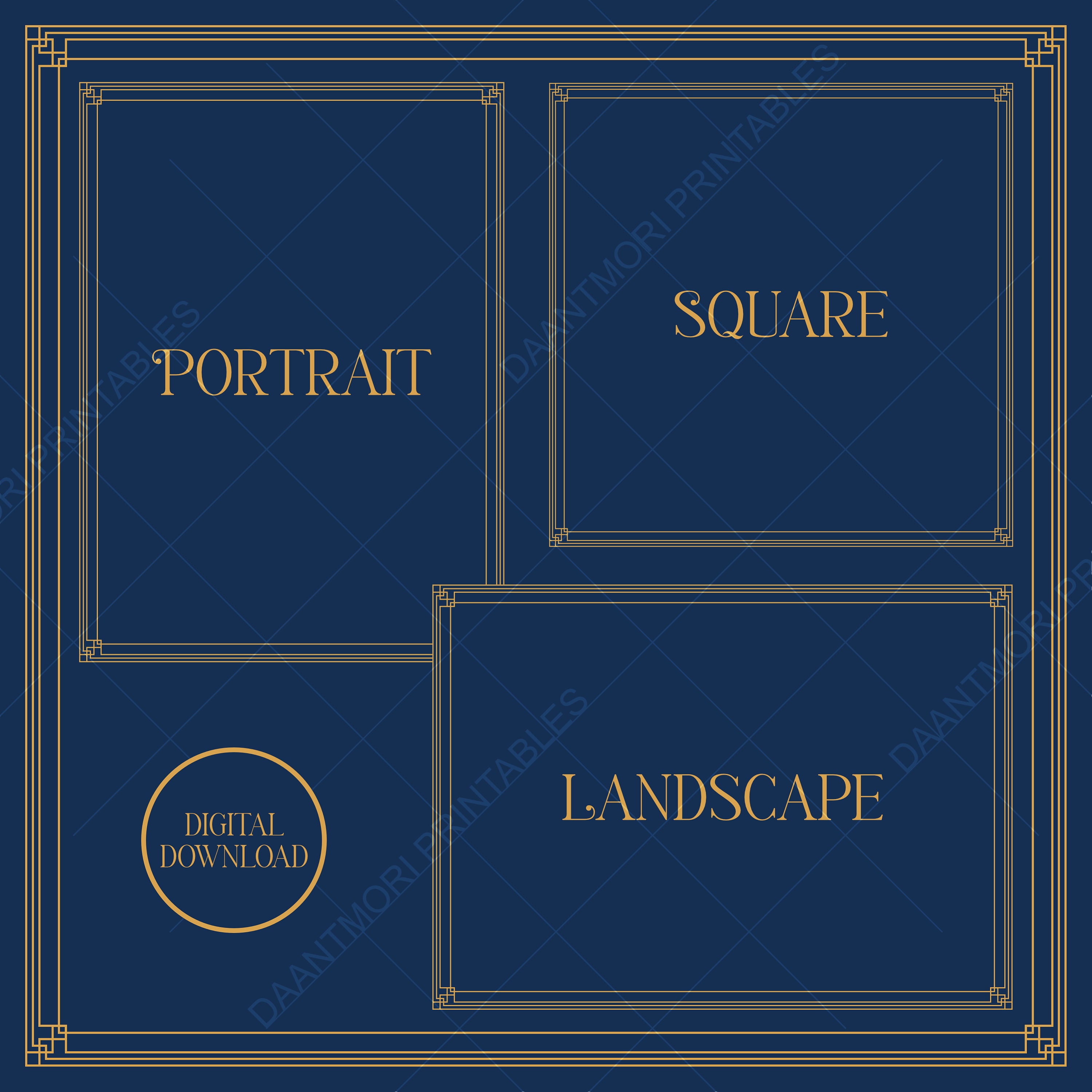 Art Deco Wedding Invitation Frames, Save the Date Card Frames, Table ...