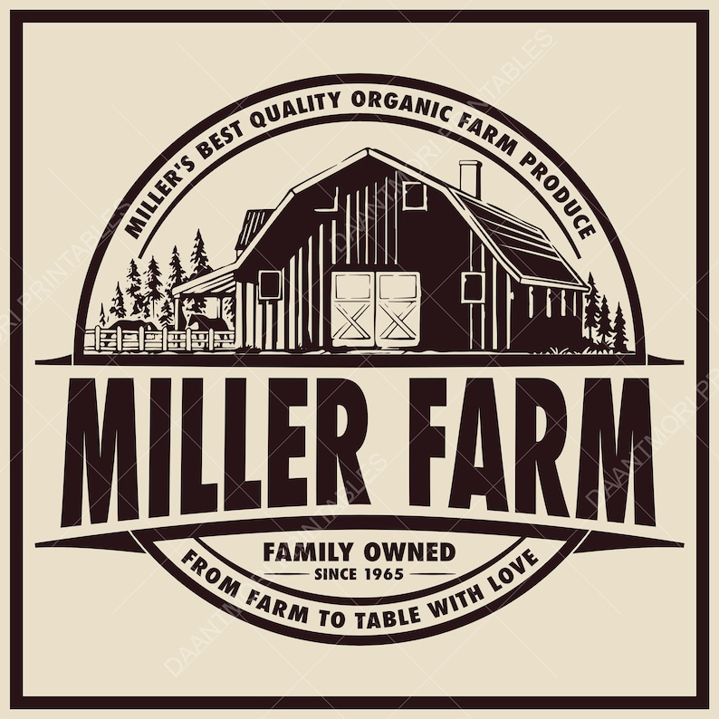 Vintage Farm Logo Bundle: Editable Agriculture Logos (digital Download ...