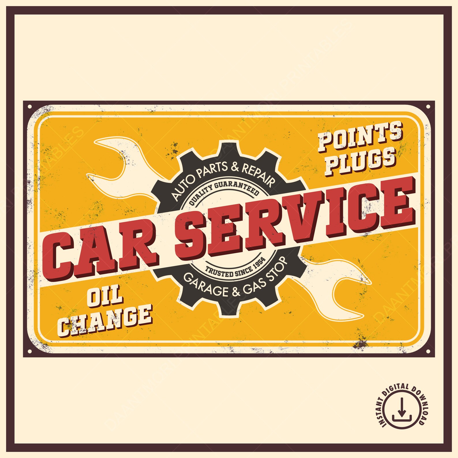 Vintage Garage Signs, Retro Advertising Signs, Vintage Transportation ...