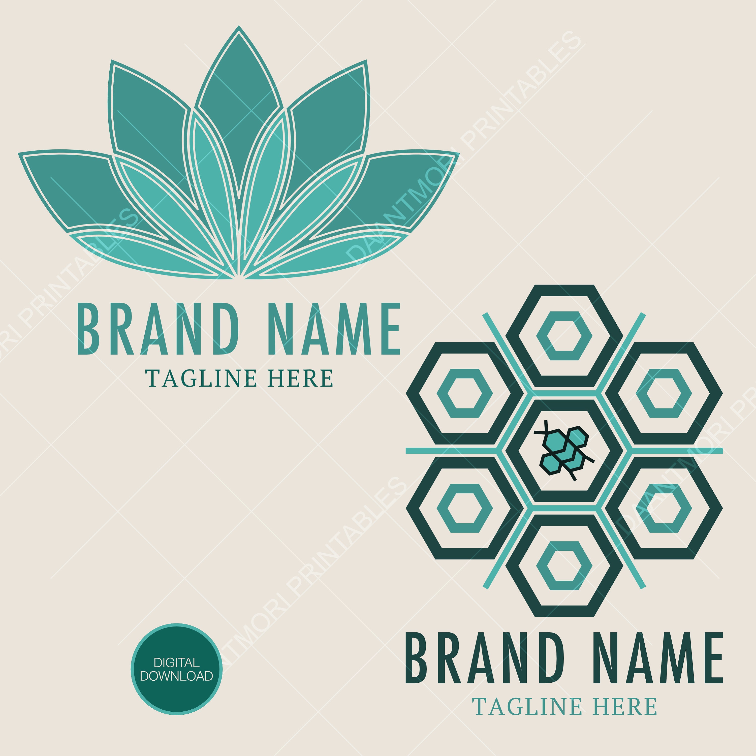 Nature Logo, Wellbeing Logo Set, Wellness Logo Design, Organic Logo ...