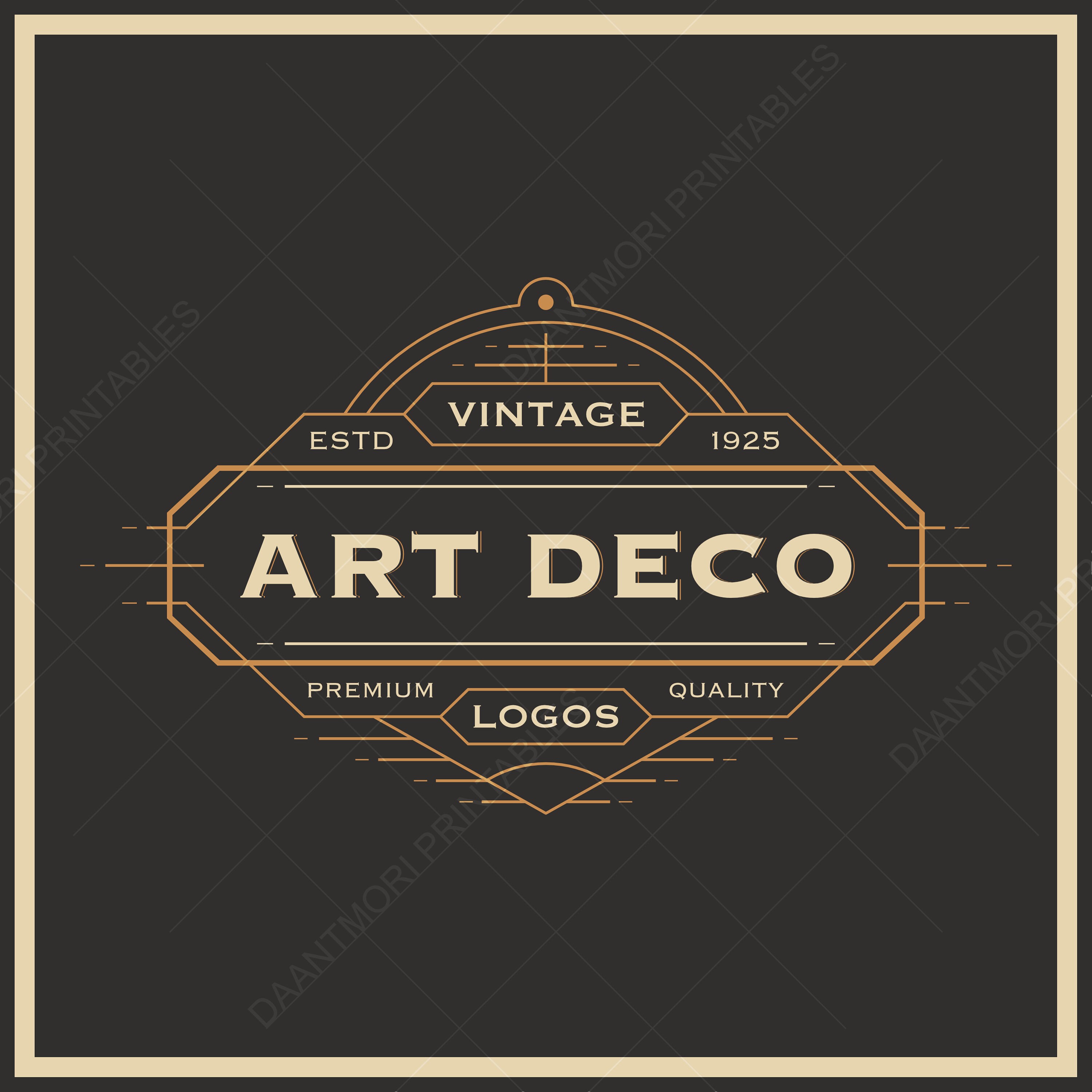 Art Deco Logo Frames: Editable SVG Design Bundle (digital Download) - Etsy