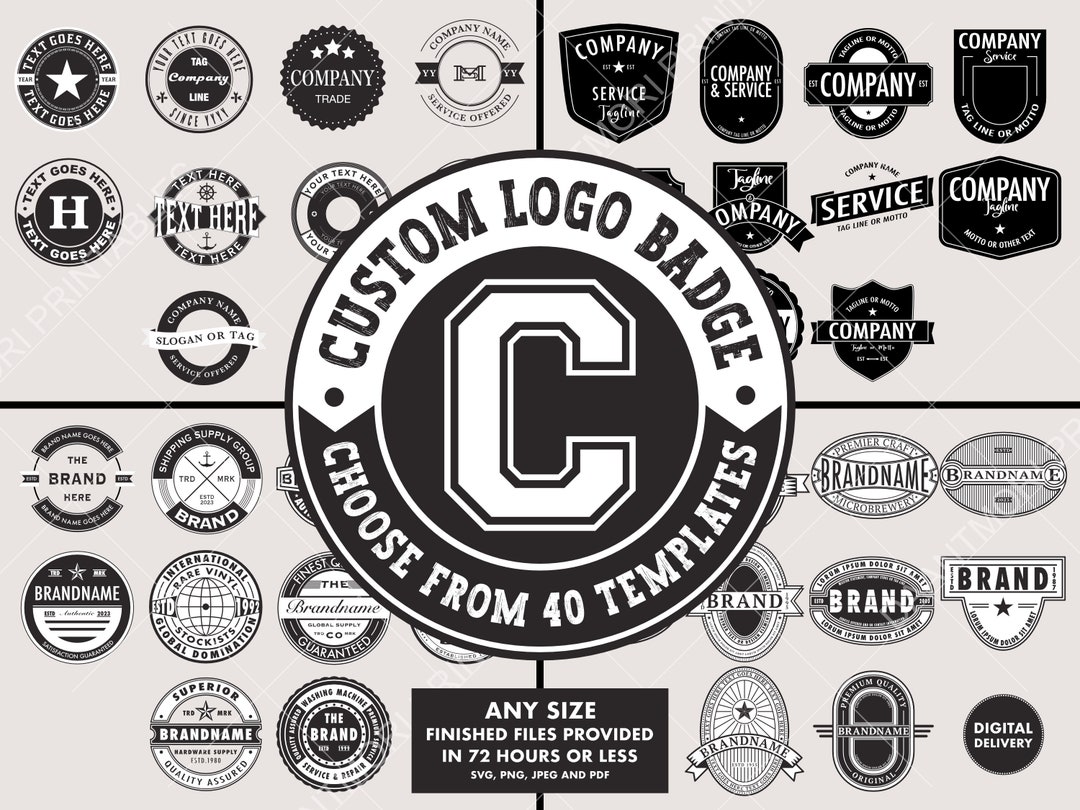 Custom Logo Badge, Personalised Company Logo, Made to Order Logo ...