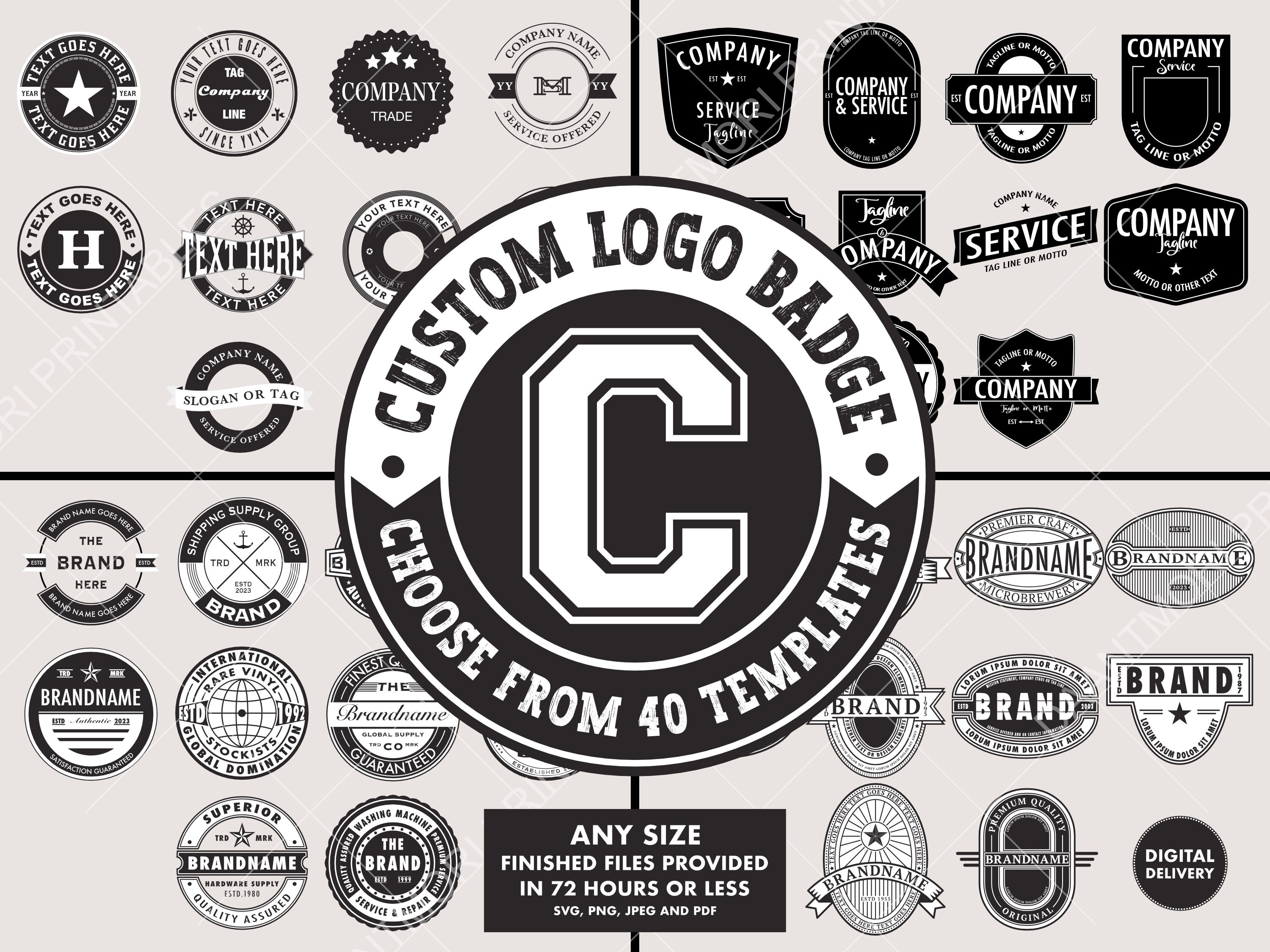 Custom Logo Badge, Personalised Company Logo, Made to Order Logo ...