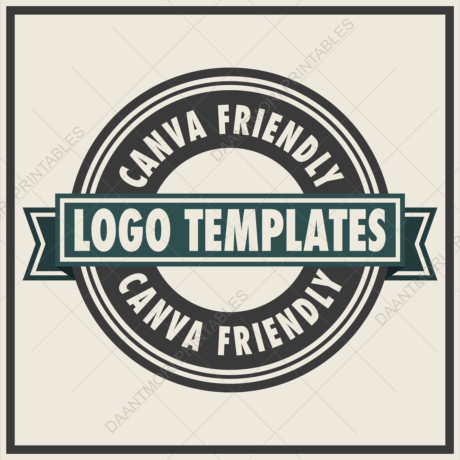 Canva Logo Templates, Vintage Logo Badge Templates, Editable Label ...