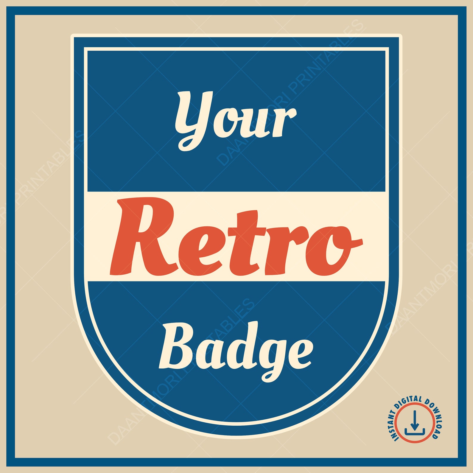 Retro Logo Badge Templates: Editable Vintage Company Logos (SVG, PNG ...