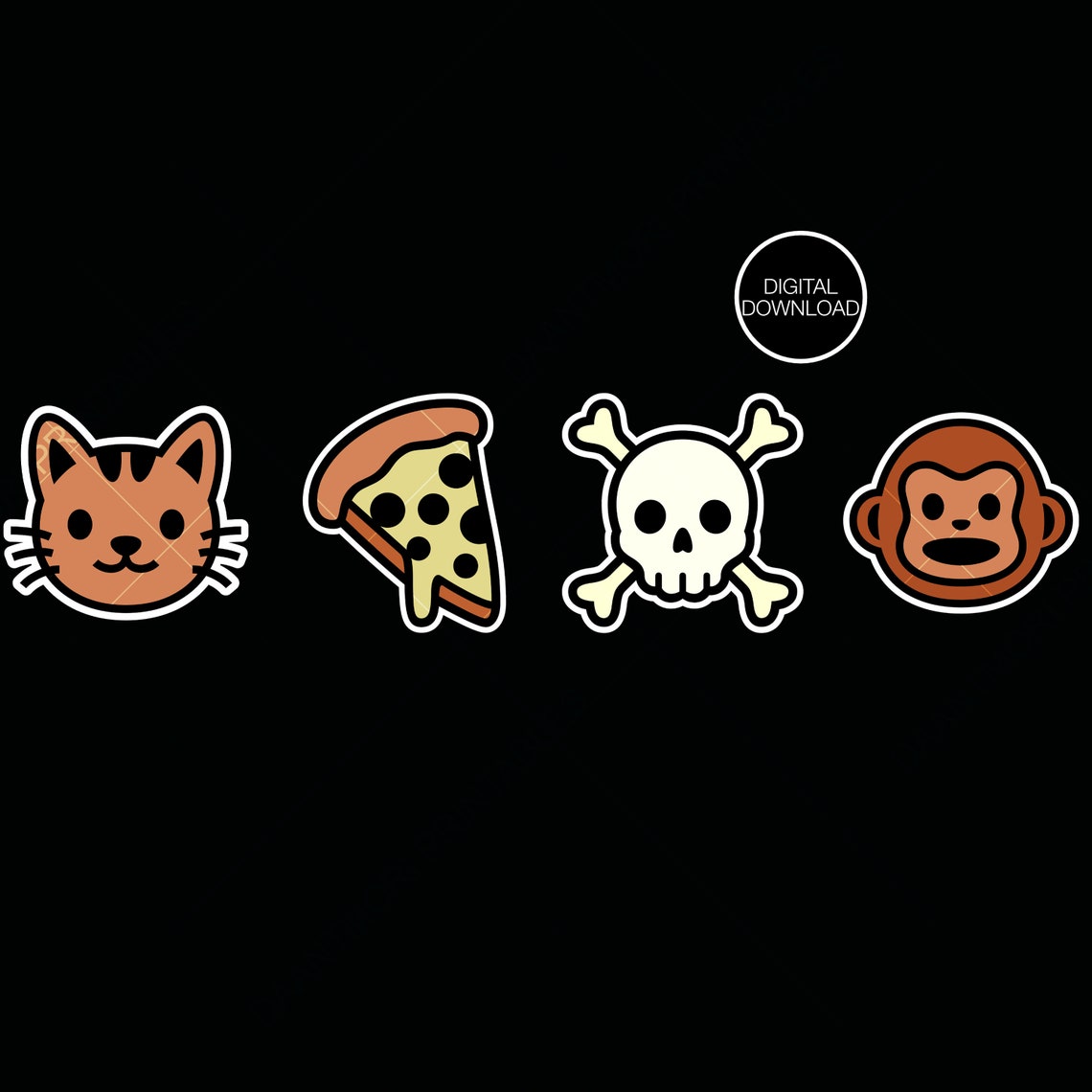 Emoji Sticker Bundle PNG, Emoji Sticker Pack Collection, Cute Icon ...