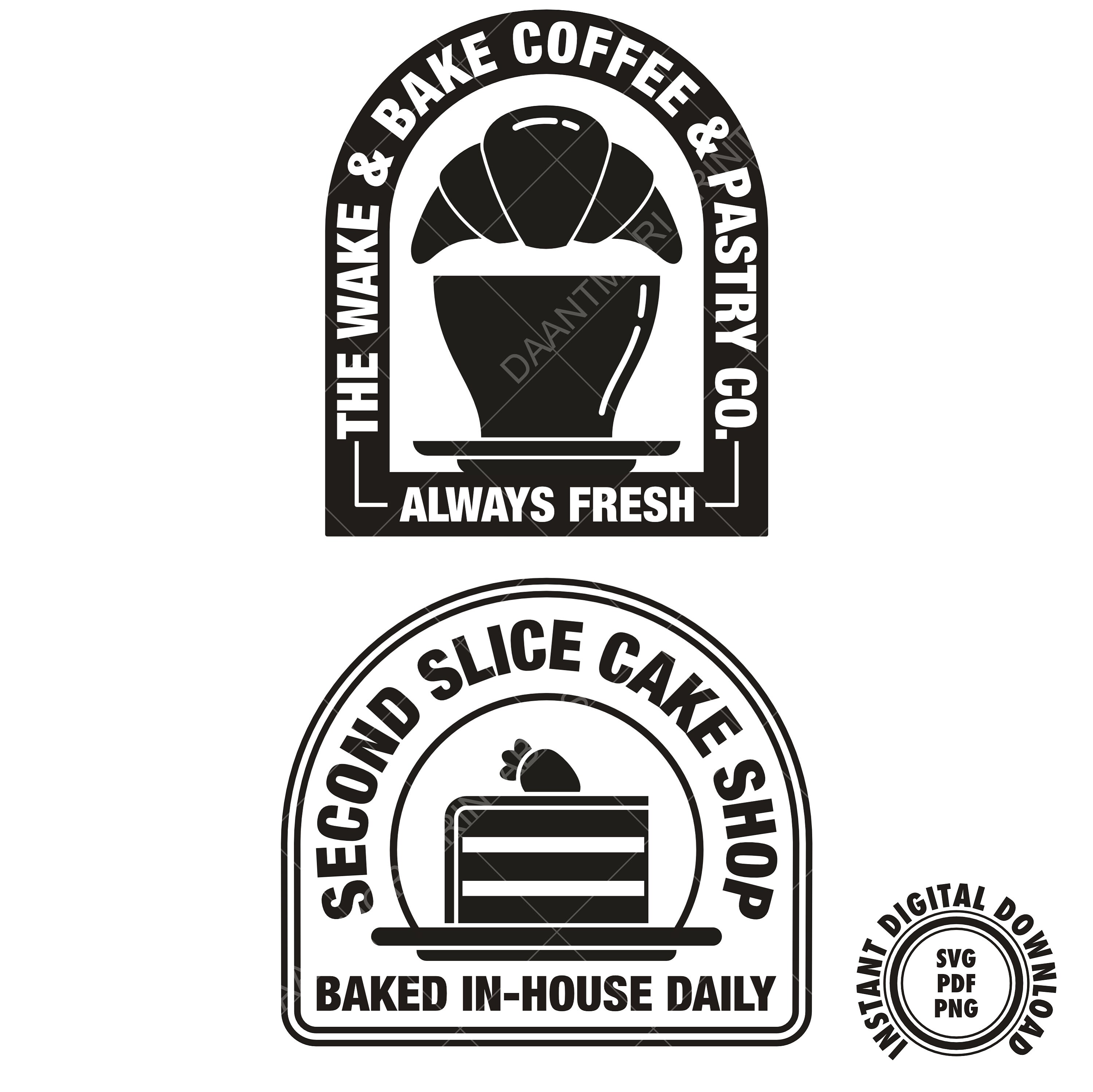 Restaurant Logo Templates: Cafe, Bar, Shop Logo Bundle (SVG, PDF, PNG ...