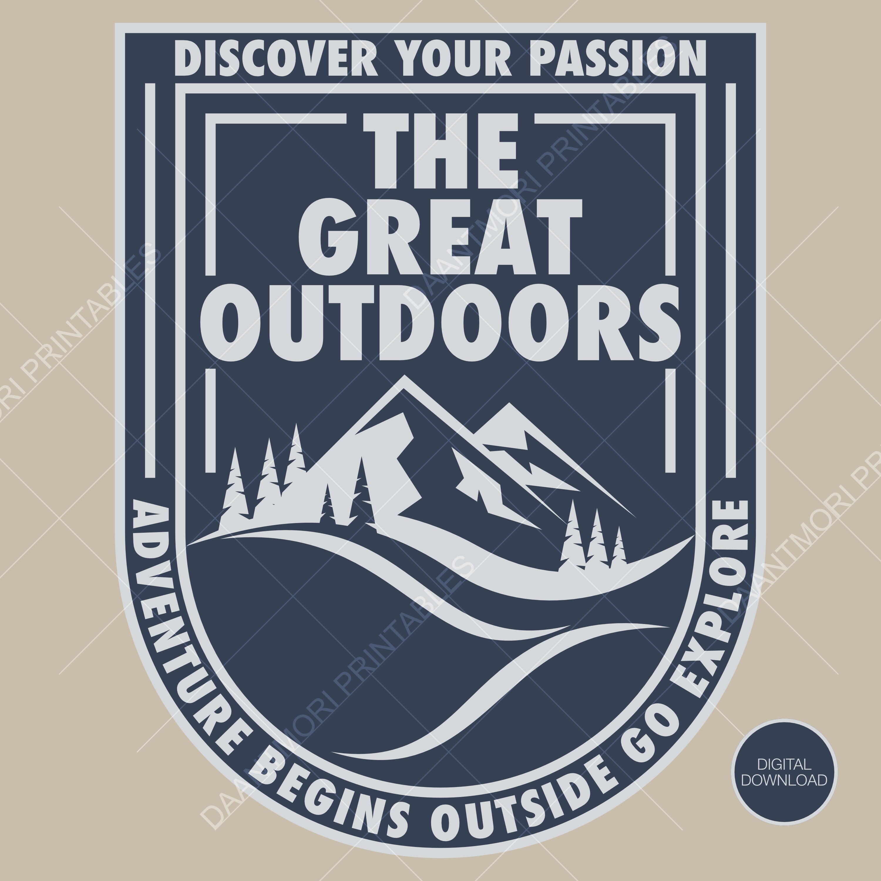 Outdoor Adventure Logo Templates, Hiking Badge Design Bundle, Camping ...
