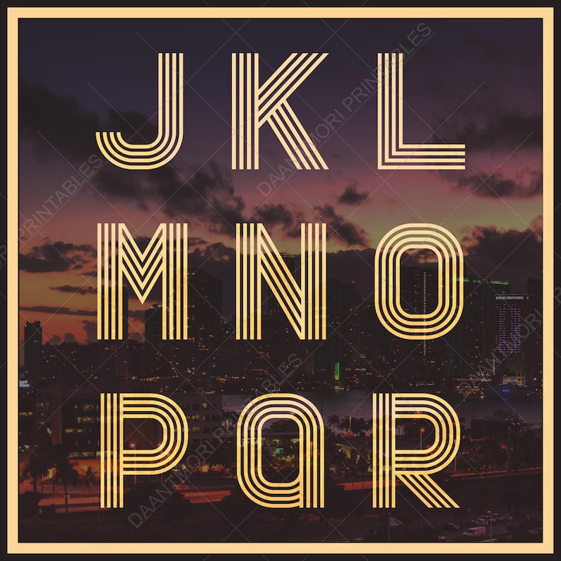 Retro Multiline SVG Font, Full Alphabet and Numbers, T-shirt Design ...