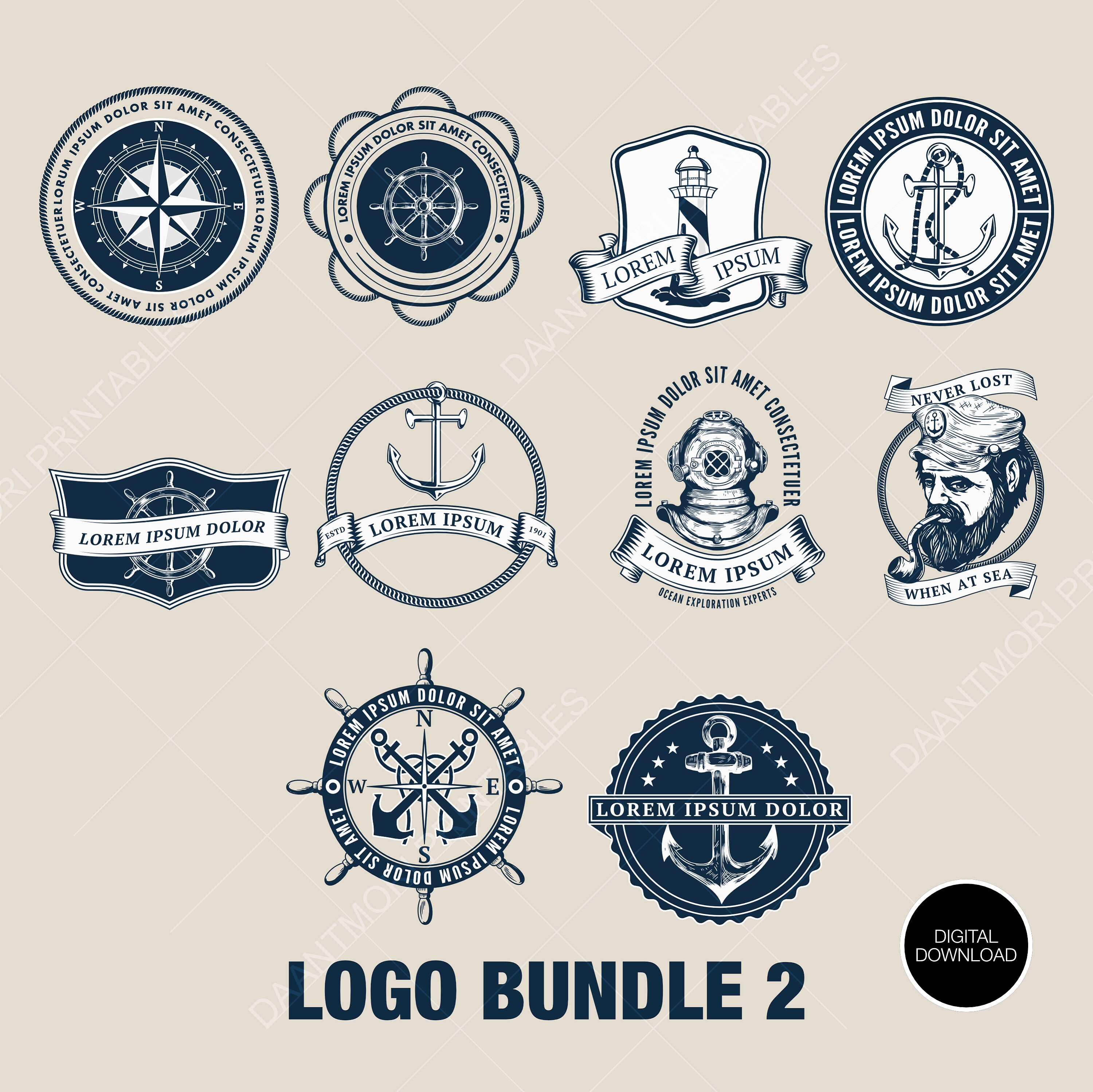 Vintage Badge Logo Multi Bundle: Editable SVG Stamps, Labels (digital ...