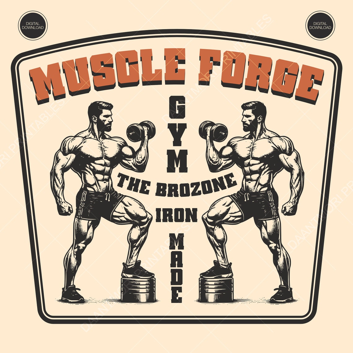 Vintage Gym Logo Bundle, Fitness Logo Design Bundle, Workout Logos ...