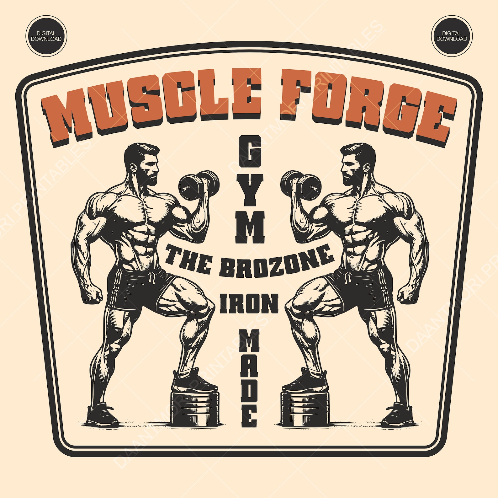 Vintage Gym Logo Bundle, Fitness Logo Design Bundle, Workout Logos ...